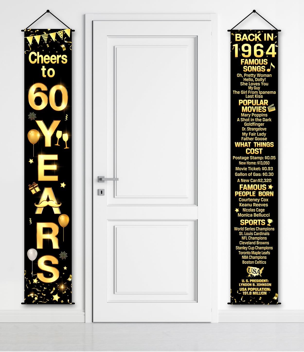 60th Birthday Party Anniversary Decorations Cheers to 60 Years Banner Party Decorations Welcome ...