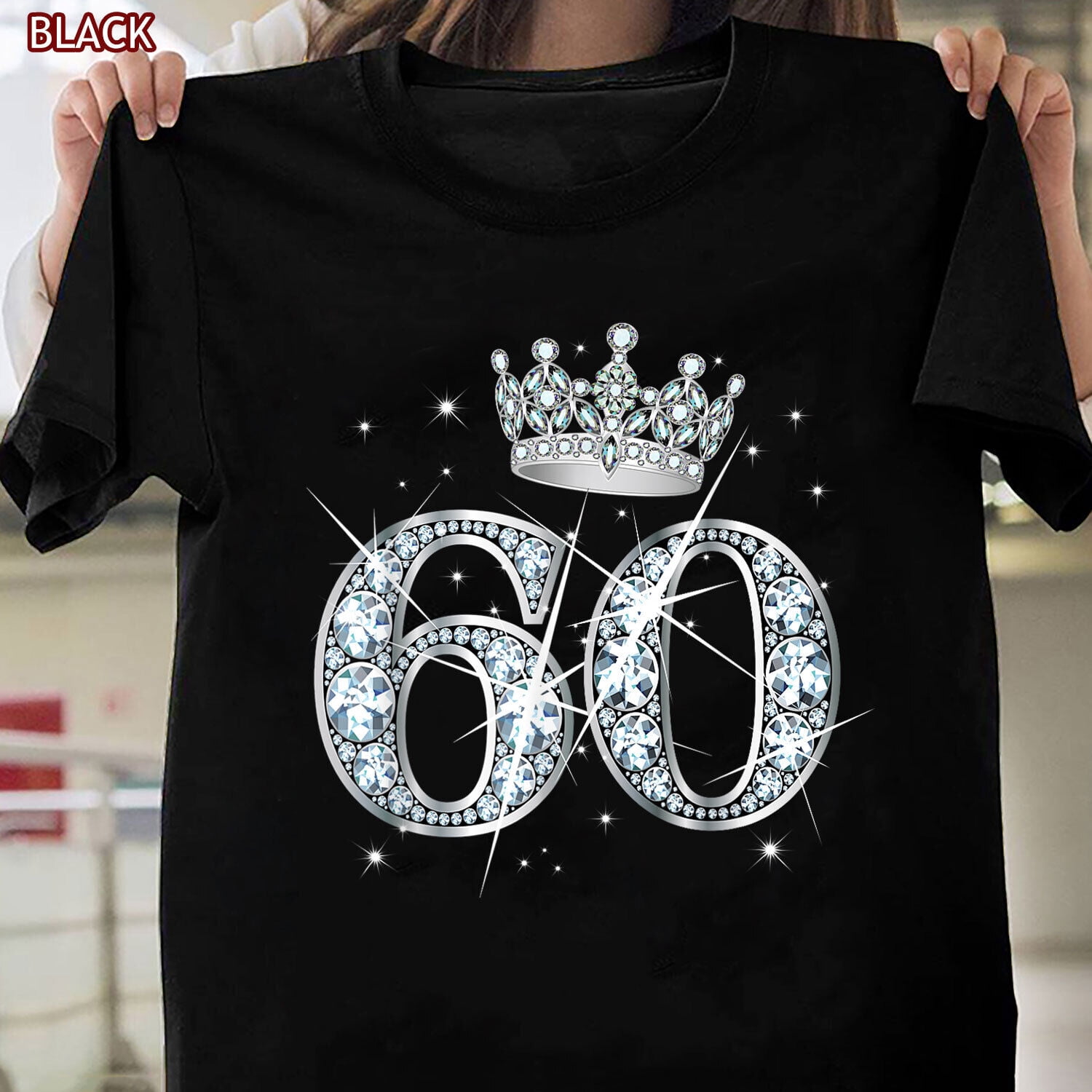 60th Birthday Queen Women Diamond Crown 60 Year Old Gifts Shirt ...