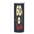 60th Birthday Stainless Steel Insulated Tumbler - Whimsical Design with ...
