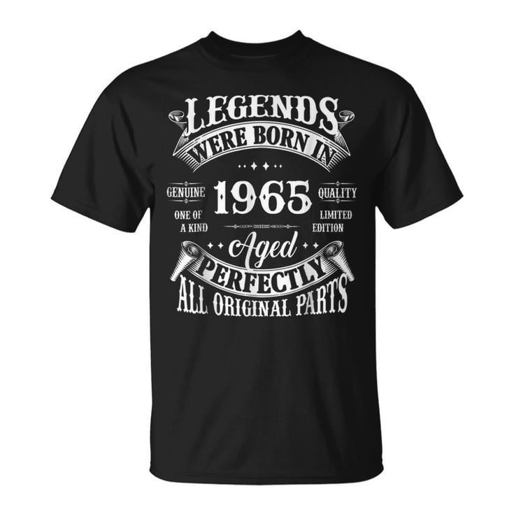 60th Birthday Vintage T-Shirt – Legends Born in 1965 Shirt, 60 Years ...