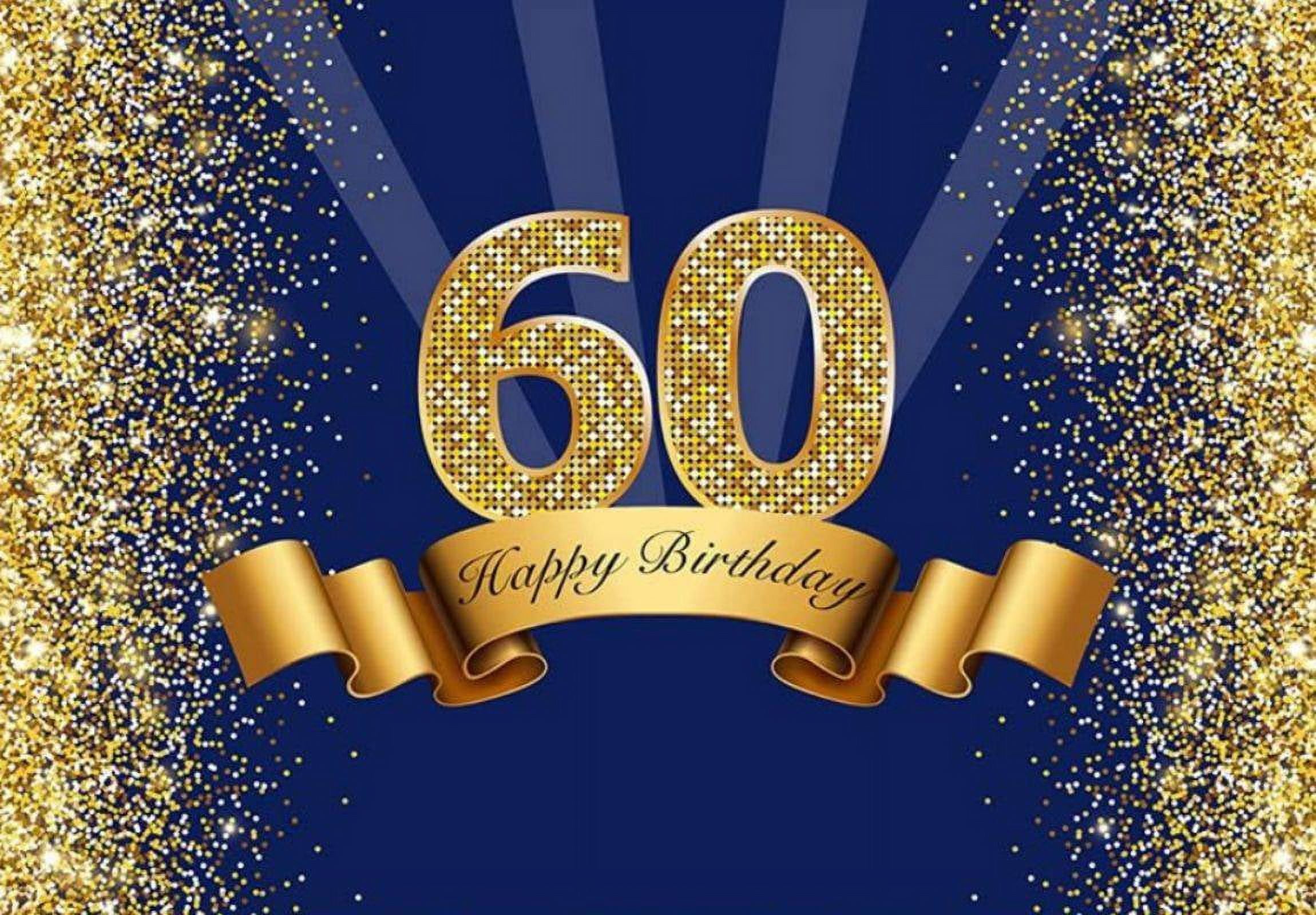 60th Birthday rations Cheers to 60 Years Banner Rose Gold Backdrop ...