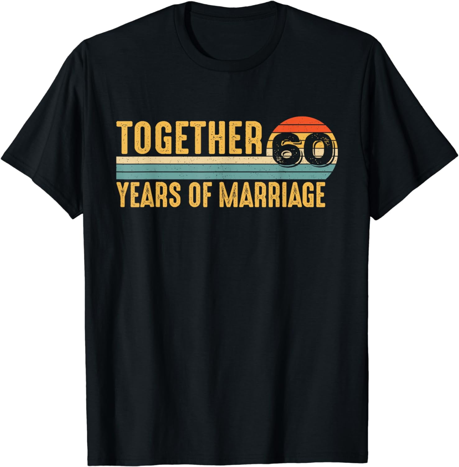 60th Wedding Anniversary 60 Years Marriage Married Couple T-Shirt ...