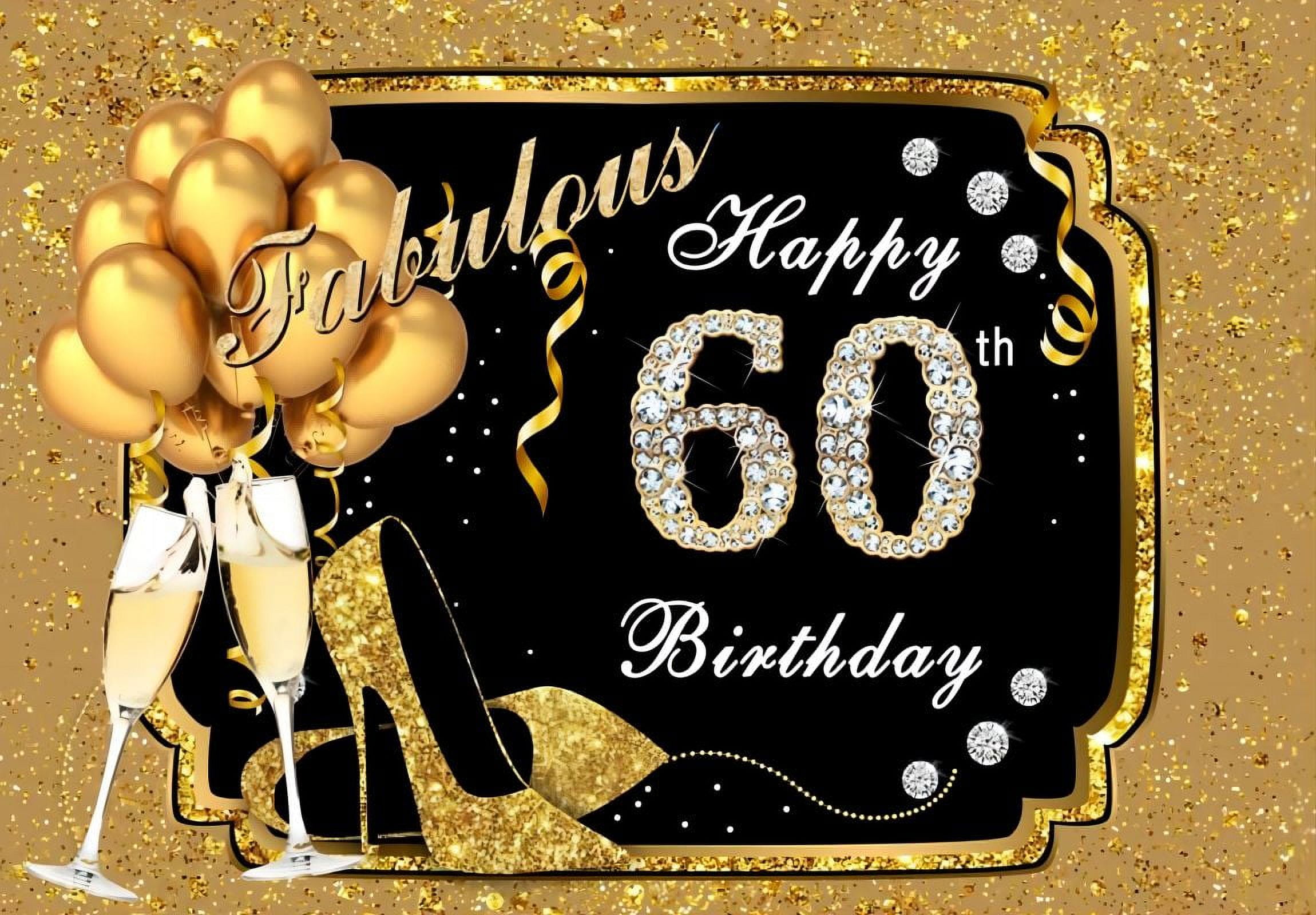 60th Wedding Anniversary Party rations 60 Year Backdrop Extra Large ...