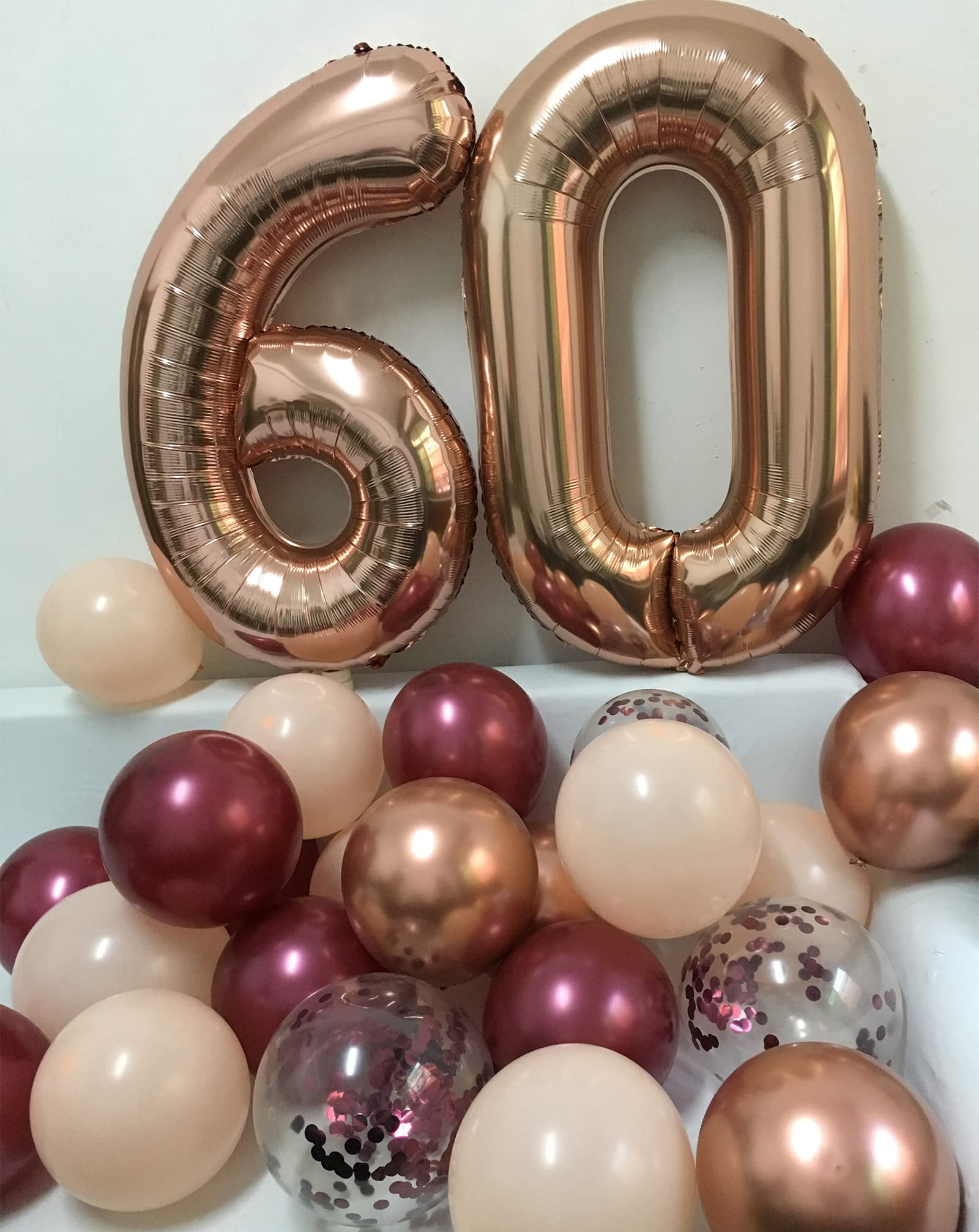 60th birthday decorations AJH3 women - Rose gold 60 birthday party ...