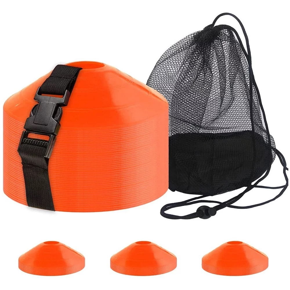 60x Disc Cones Soccer Football Field Marking Sport Training Cones with ...