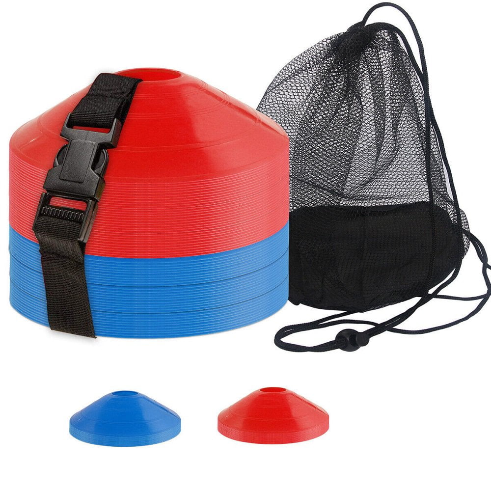 60x Disc Cones Soccer Football Field Marking Sport Training Cones with ...