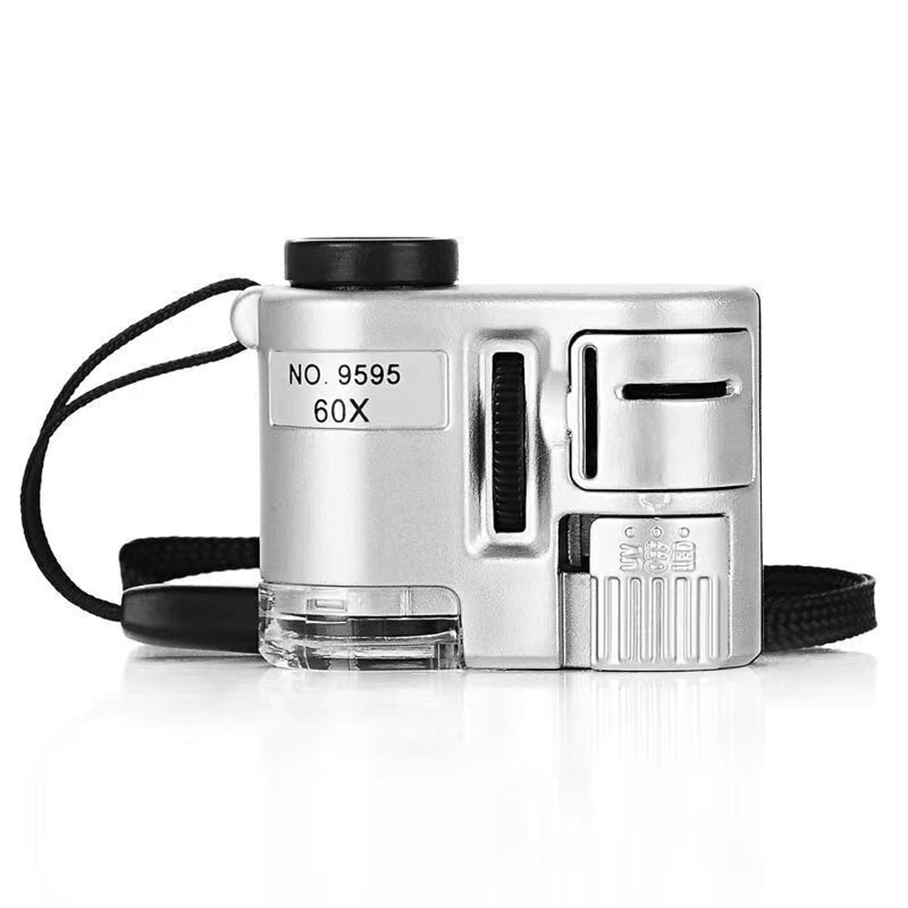 60x Handheld Portable Led Mini Magnifier Microscope Magnifying Glass ...
