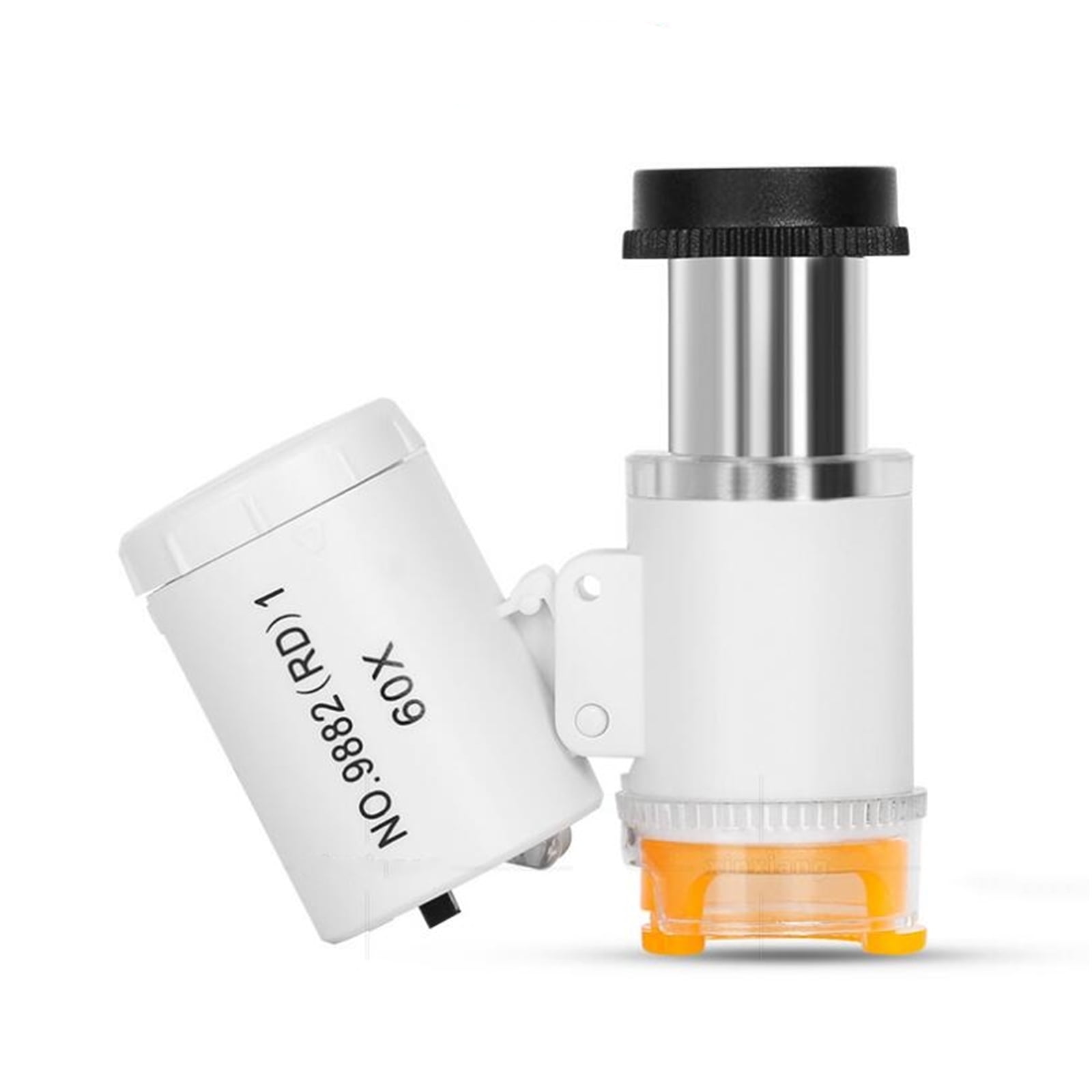 60x Portable Magnifying Glass LED Lights UV Lamp Magnifier Coin Stamp ...