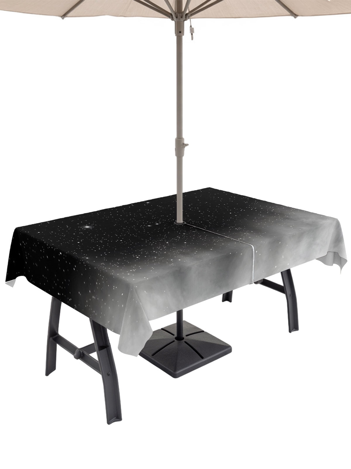 60x102 Inch Outdoor Tablecloth with Umbrella Hole Zipper Rectangle ...