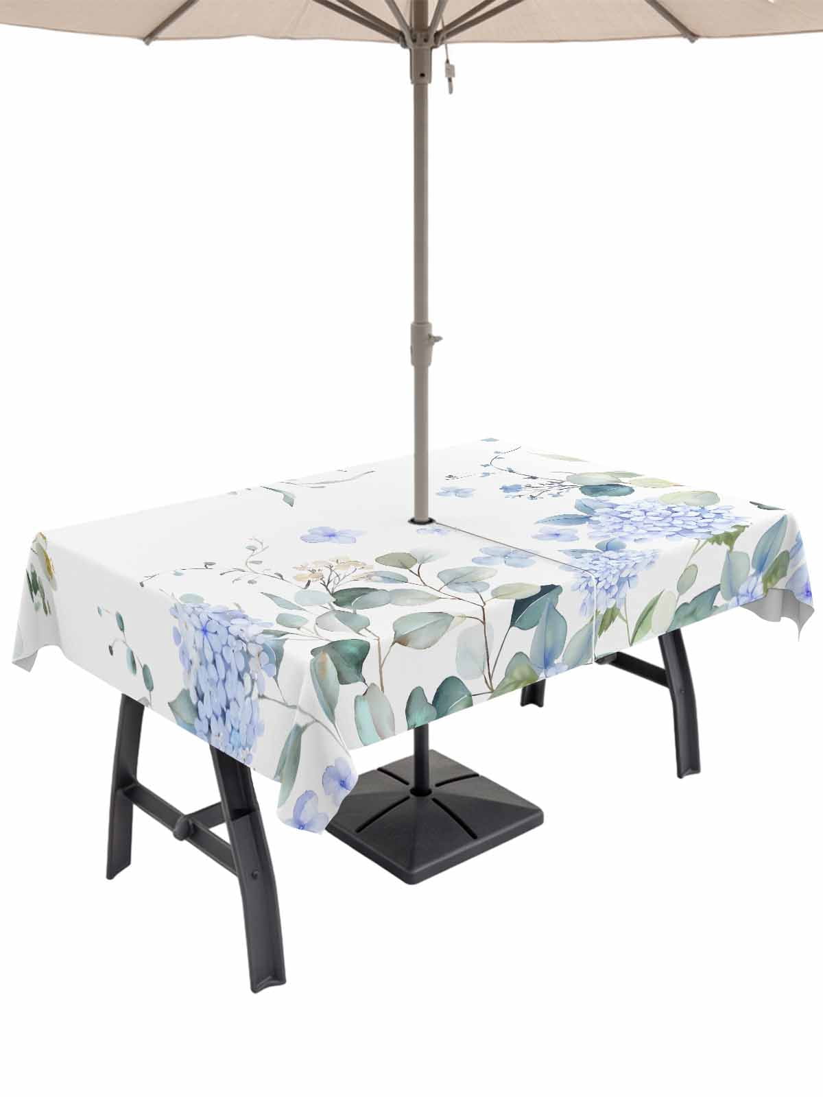 60x102 Rectangle Tablecloth, Eucalyptus Flower Outdoor Tablecloth with ...