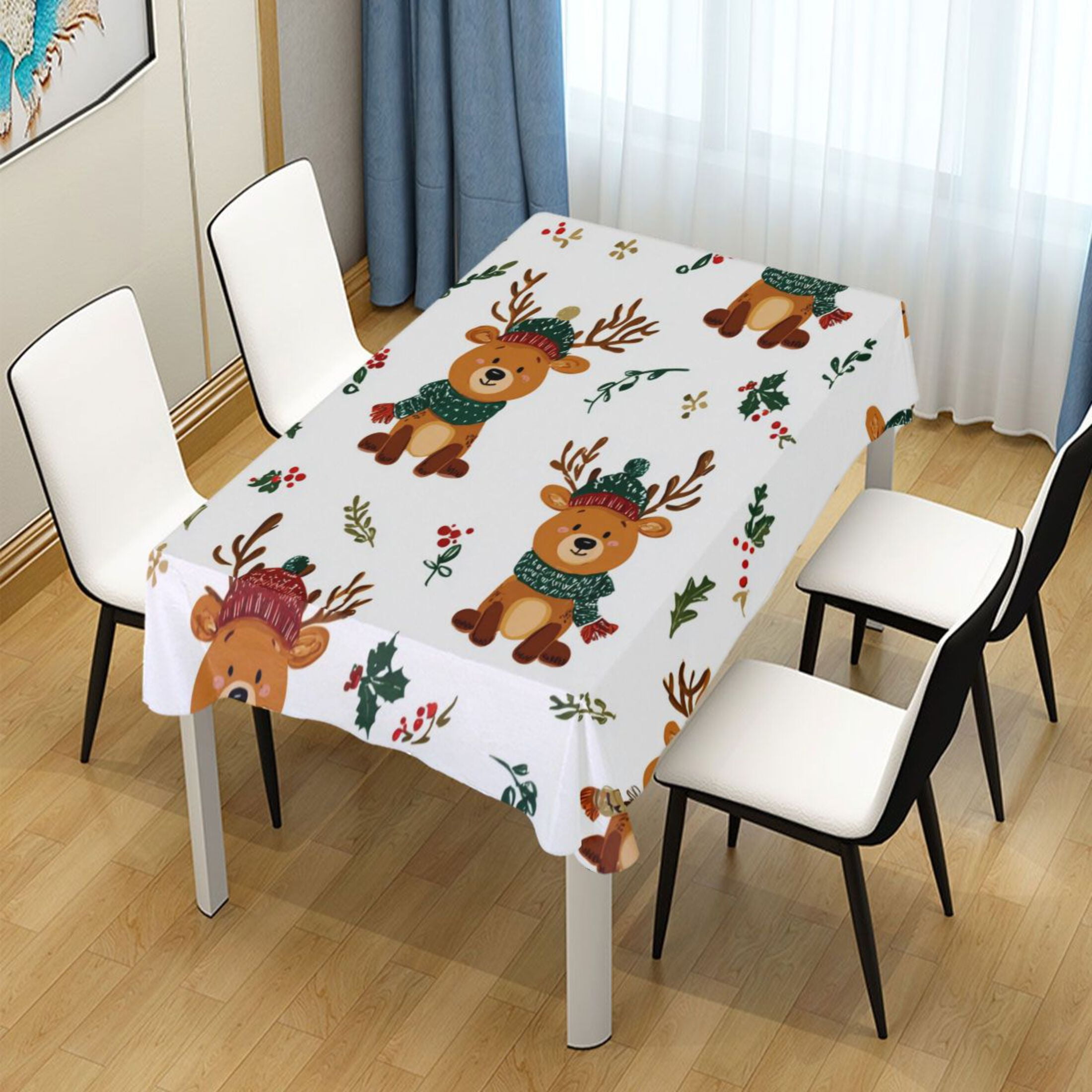 60x108 Inch Tablecloth Polyester Square Tablecloth for Home Kitchen ...