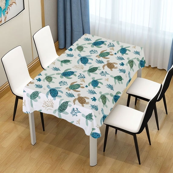 60x108in Square Printed Tablecloth Easy-Care Decorative Table Cloth for ...
