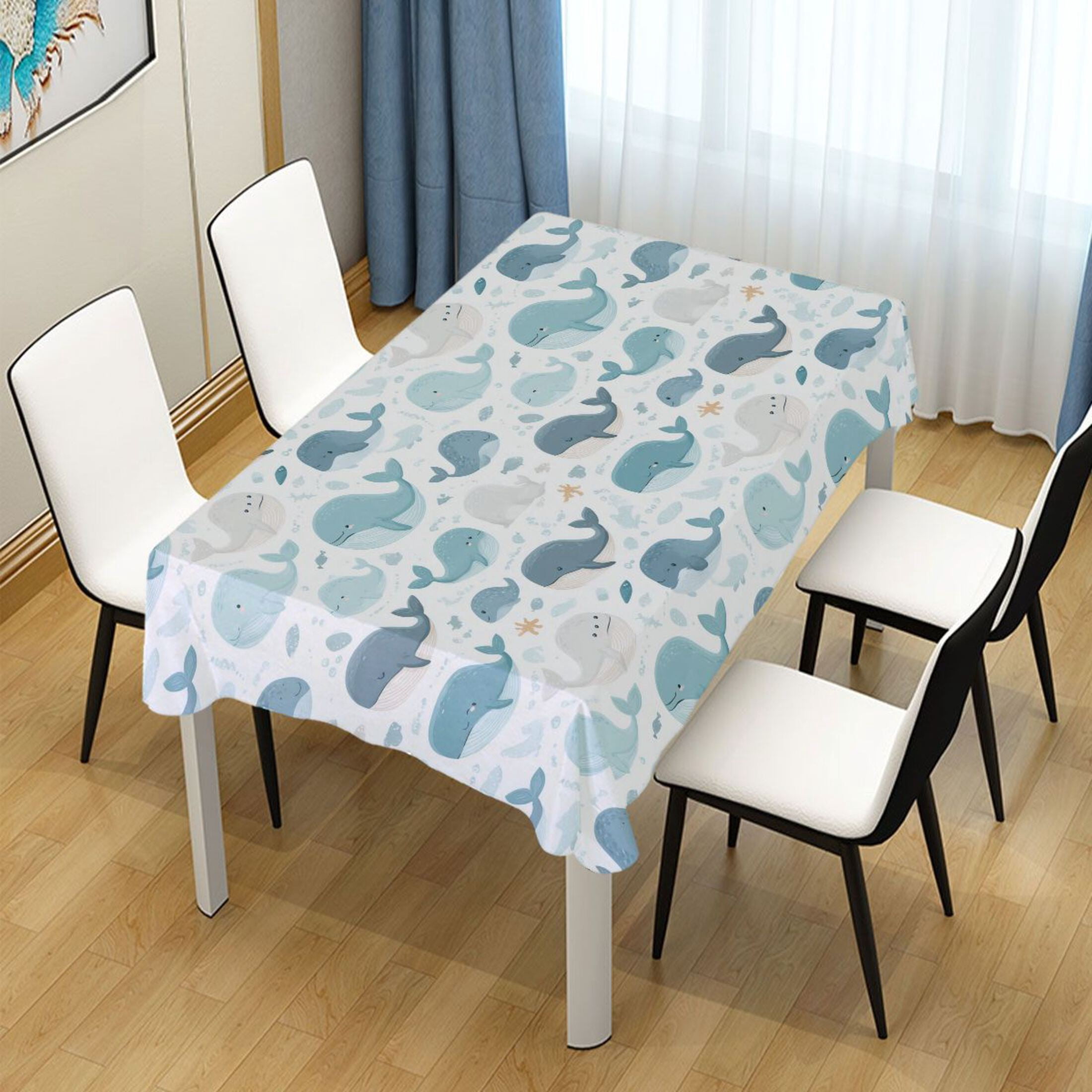 60x108in Square Printed Tablecloth Easy-Care Decorative Table Cloth for ...