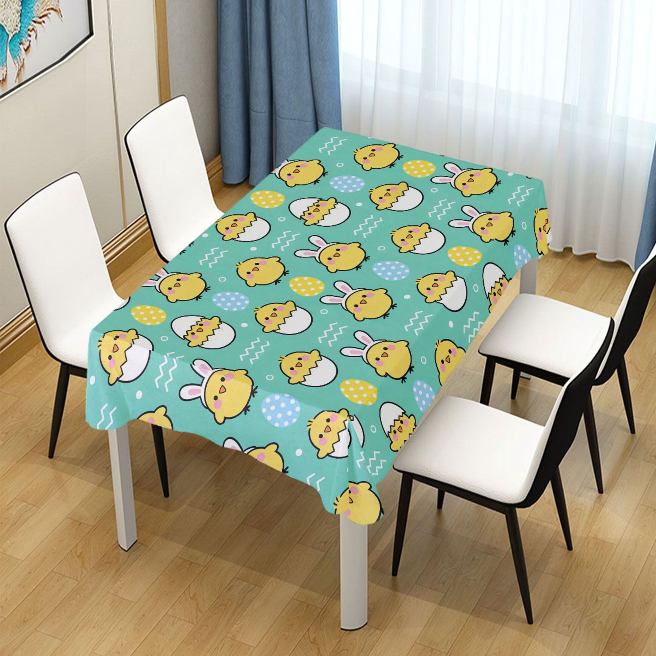 60x108in Square Printed Tablecloth Easy-Care Decorative Table Cloth for ...