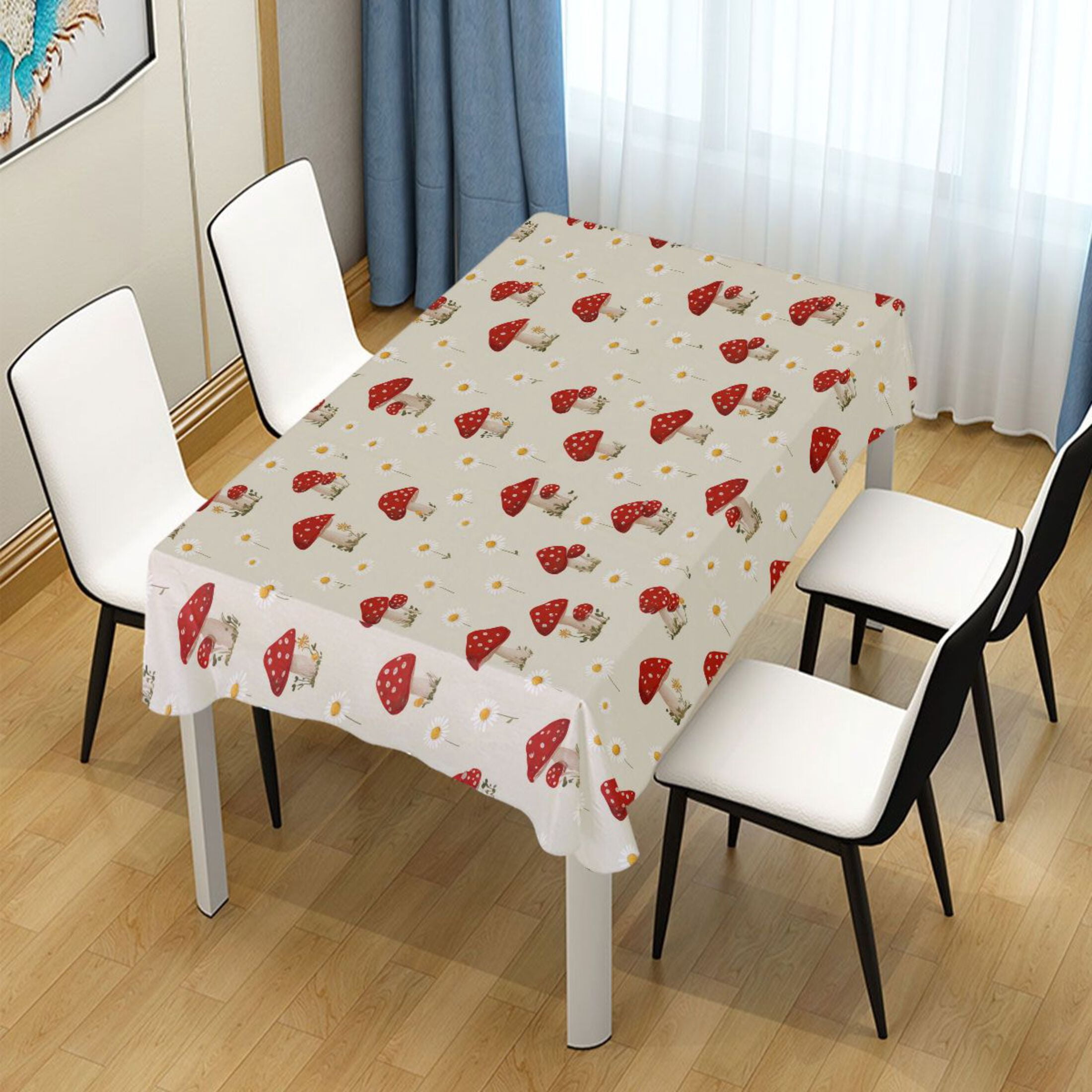 60x108in Square Printed Tablecloth Easy-Care Decorative Table Cloth for ...
