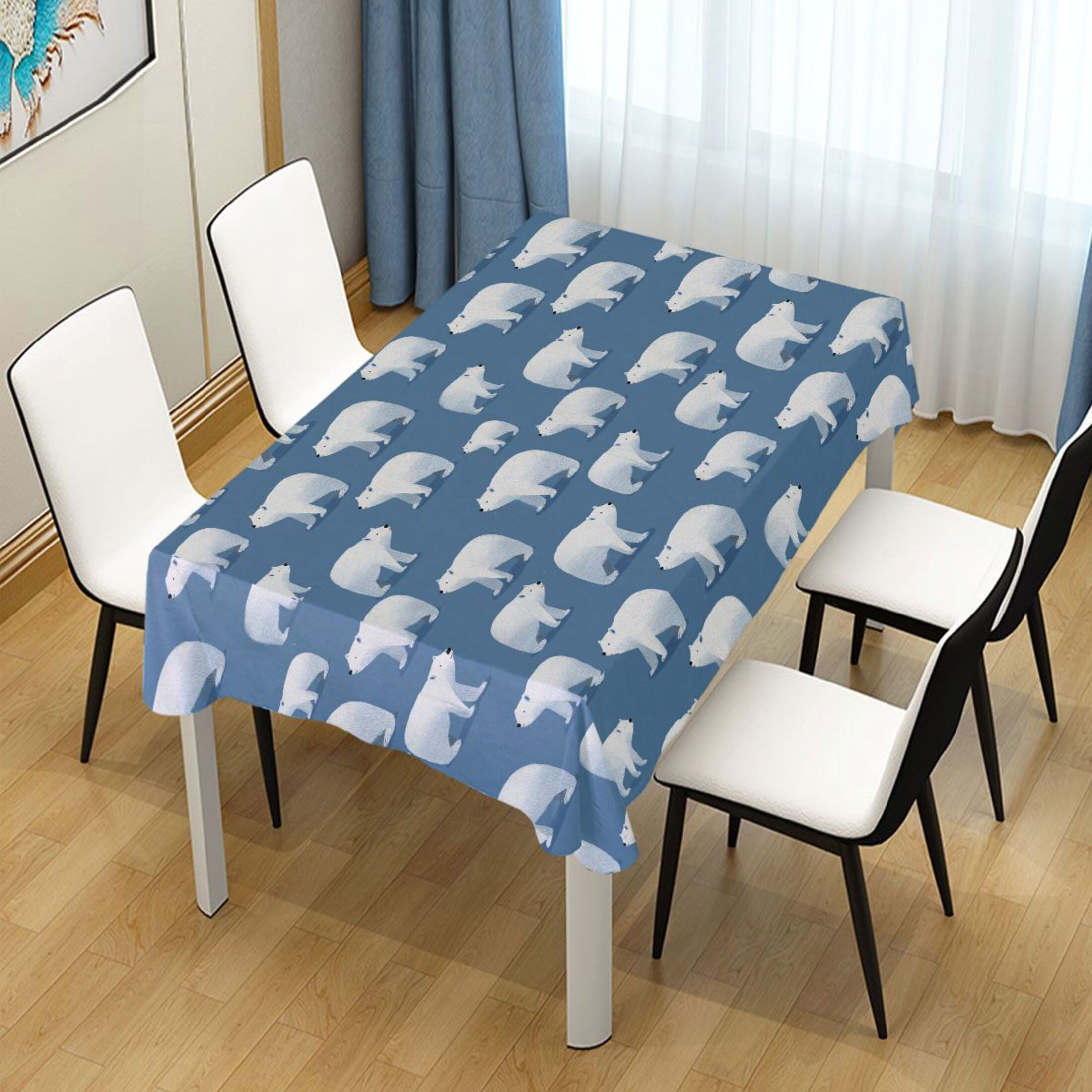 60x108in Square Printed Tablecloth Easy-Care Decorative Table Cloth for ...