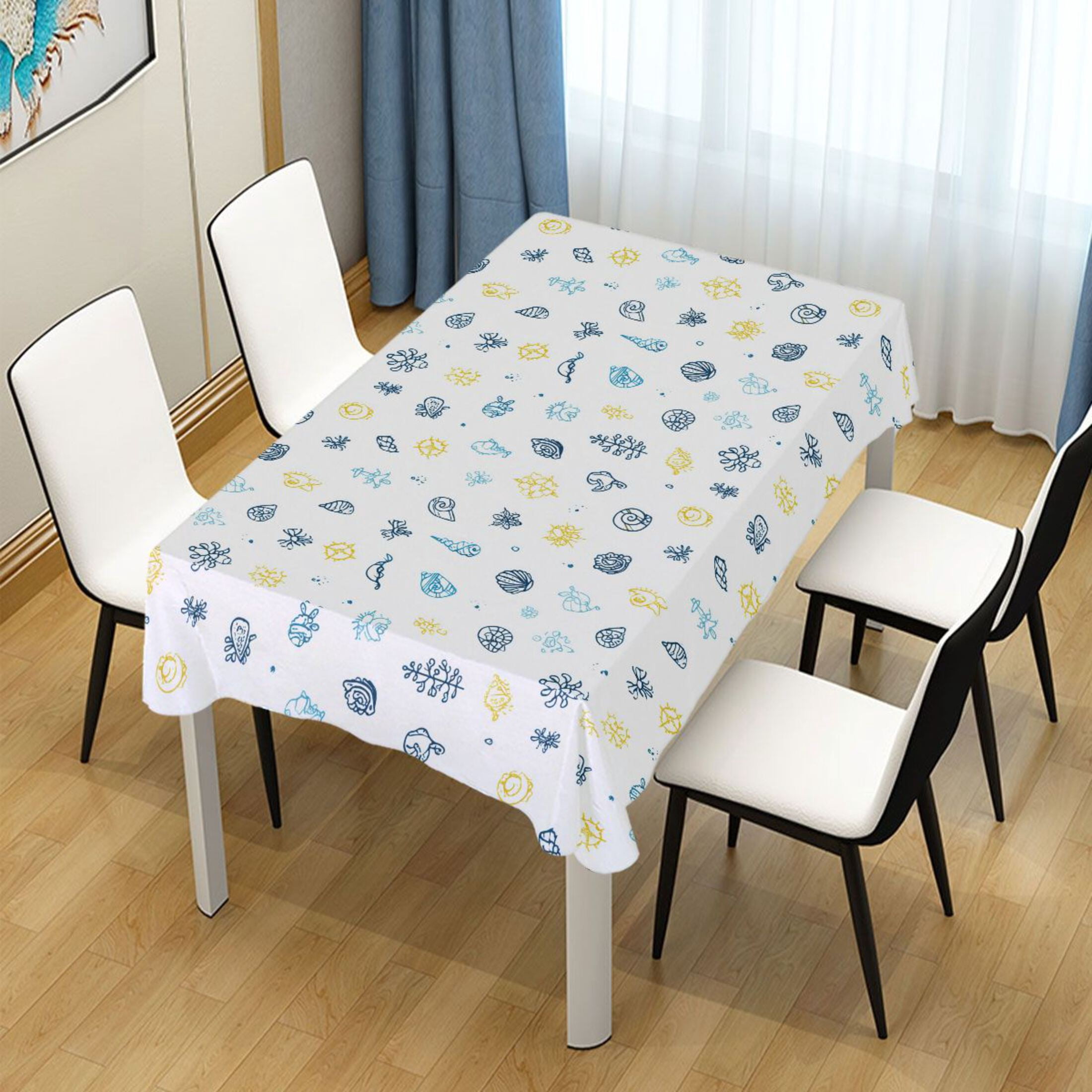 60x108in Square Printed Tablecloth Easy-Care Decorative Table Cloth for ...