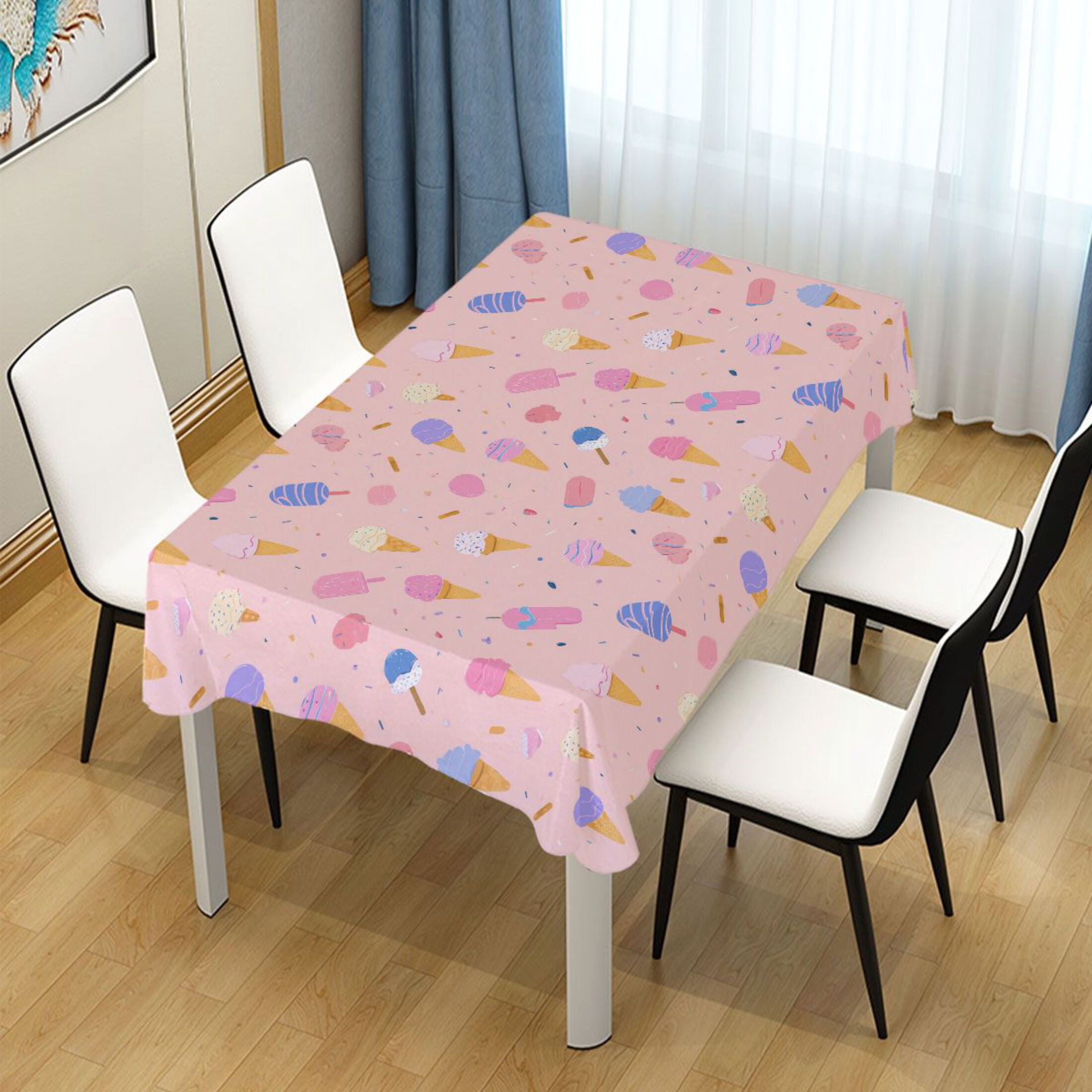 60x108in Square Printed Tablecloth Easy-Care Decorative Table Cloth for ...