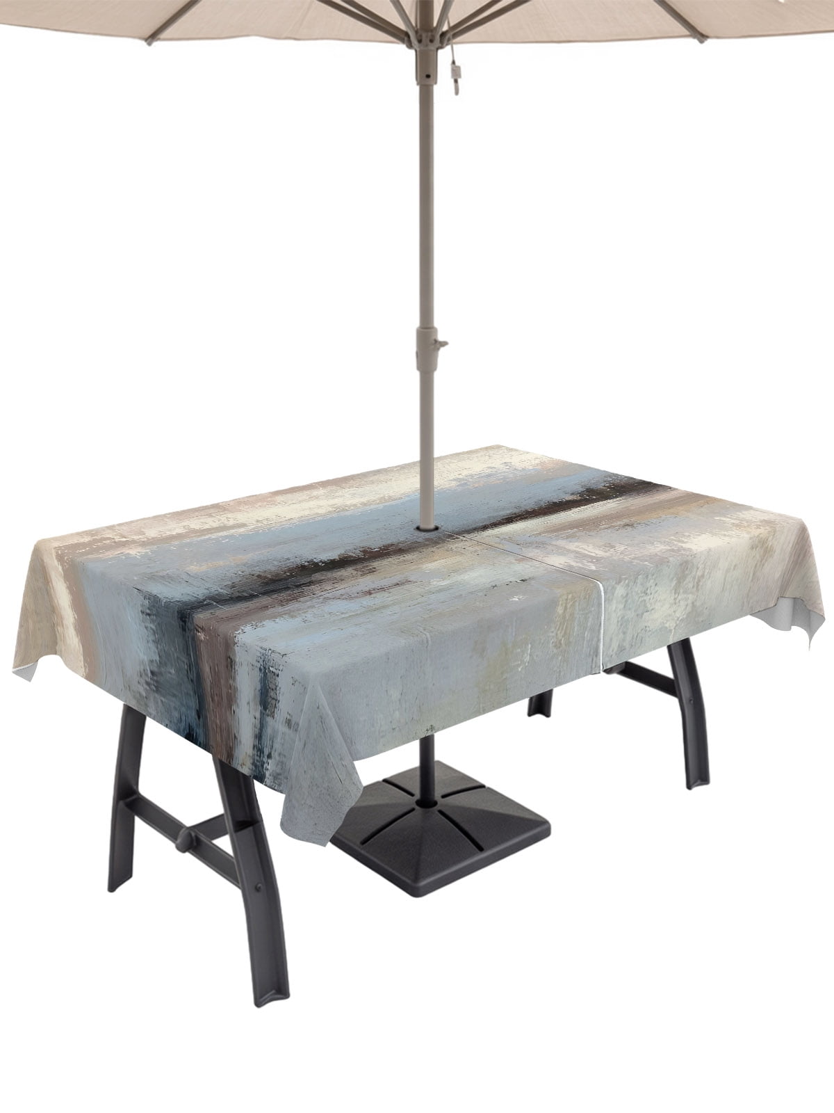 60x120 Inch Outdoor Tablecloth with Umbrella Hole Zipper Rectangle ...