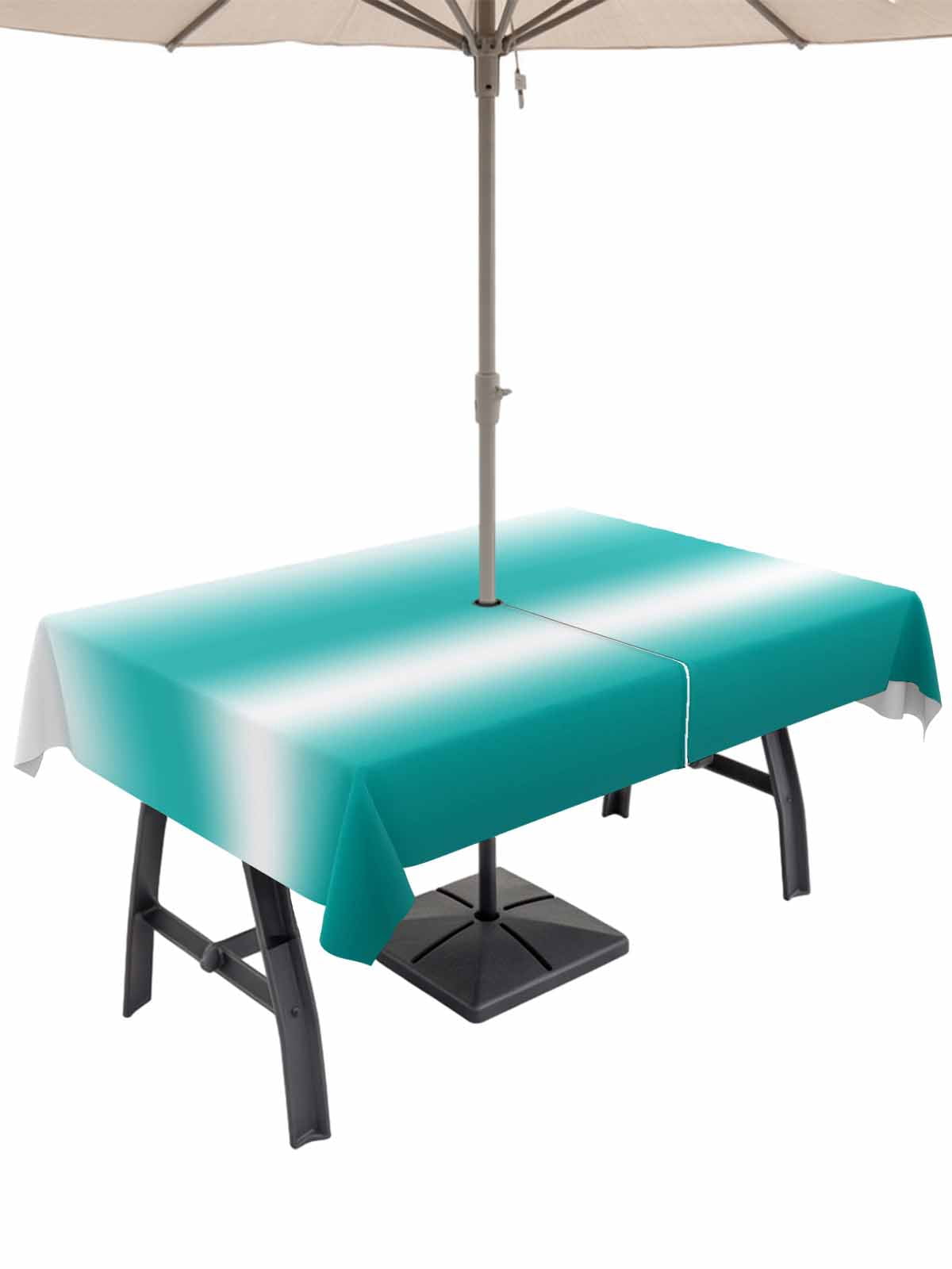 60x120 Inch Outdoor Tablecloth with Umbrella Hole Zipper Rectangle ...