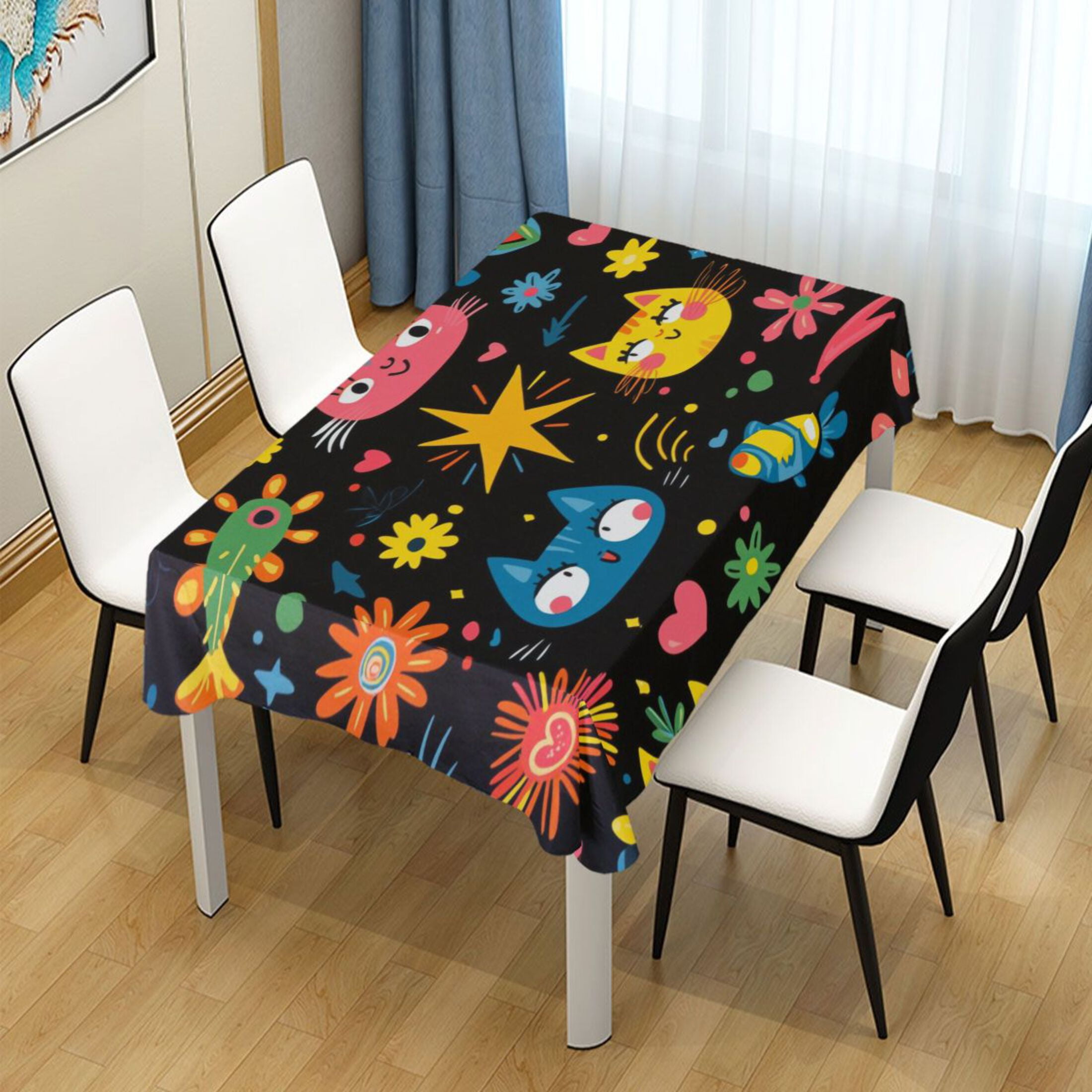 60x120 Inch Tablecloth Polyester Square Tablecloth for Home Kitchen ...