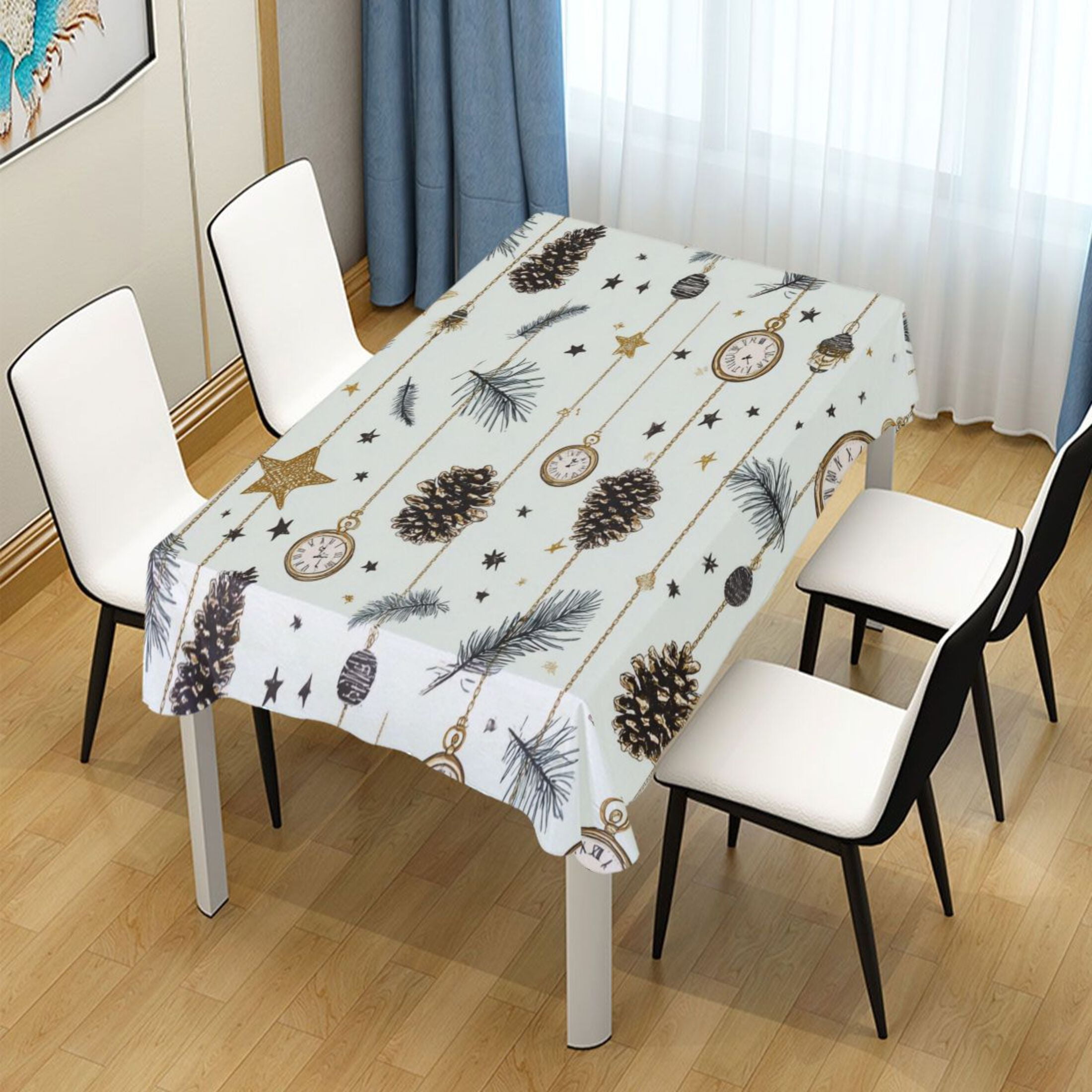 60x120 Inch Tablecloth Polyester Square Tablecloth for Home Kitchen ...