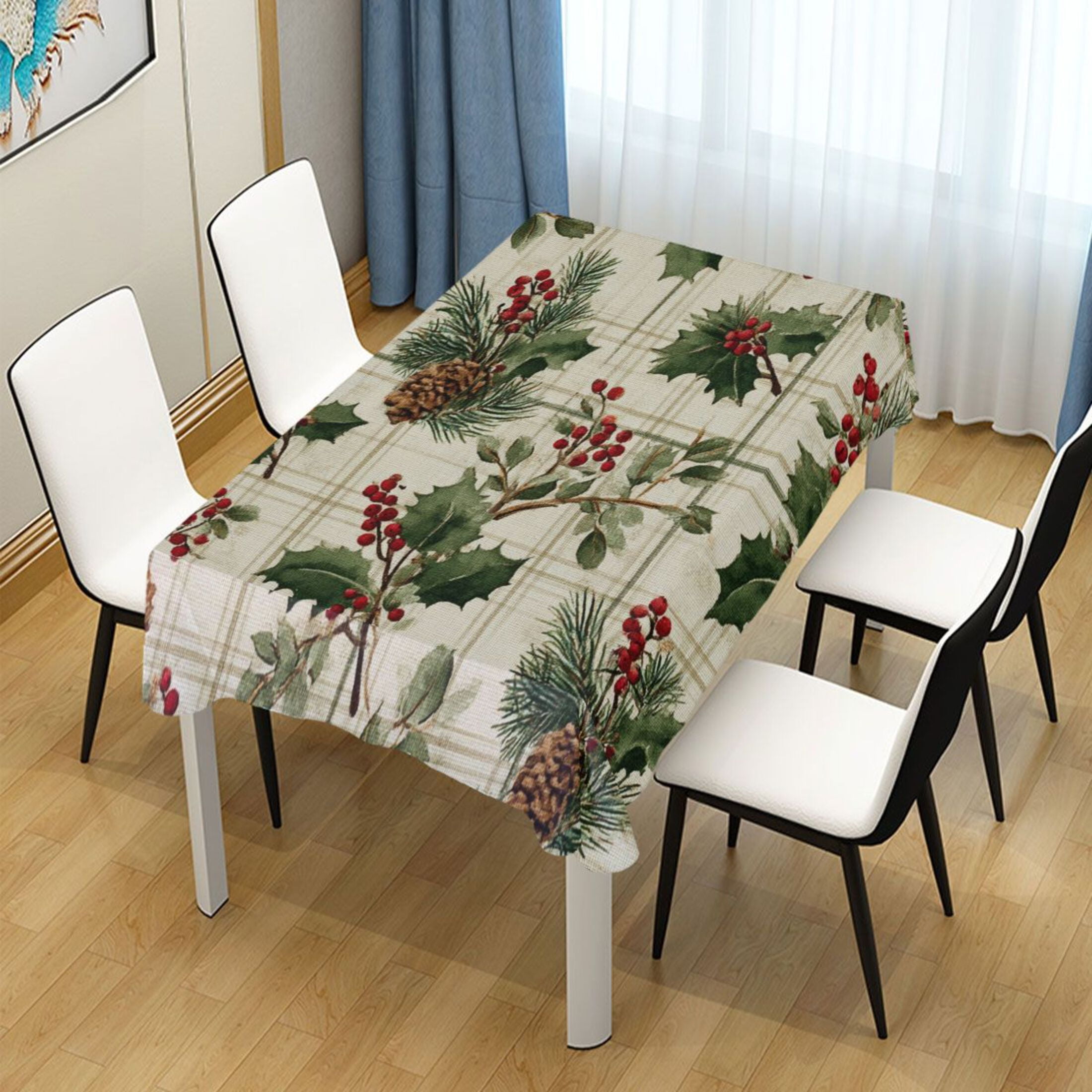 60x120 Inch Tablecloth Polyester Square Tablecloth for Home Kitchen ...