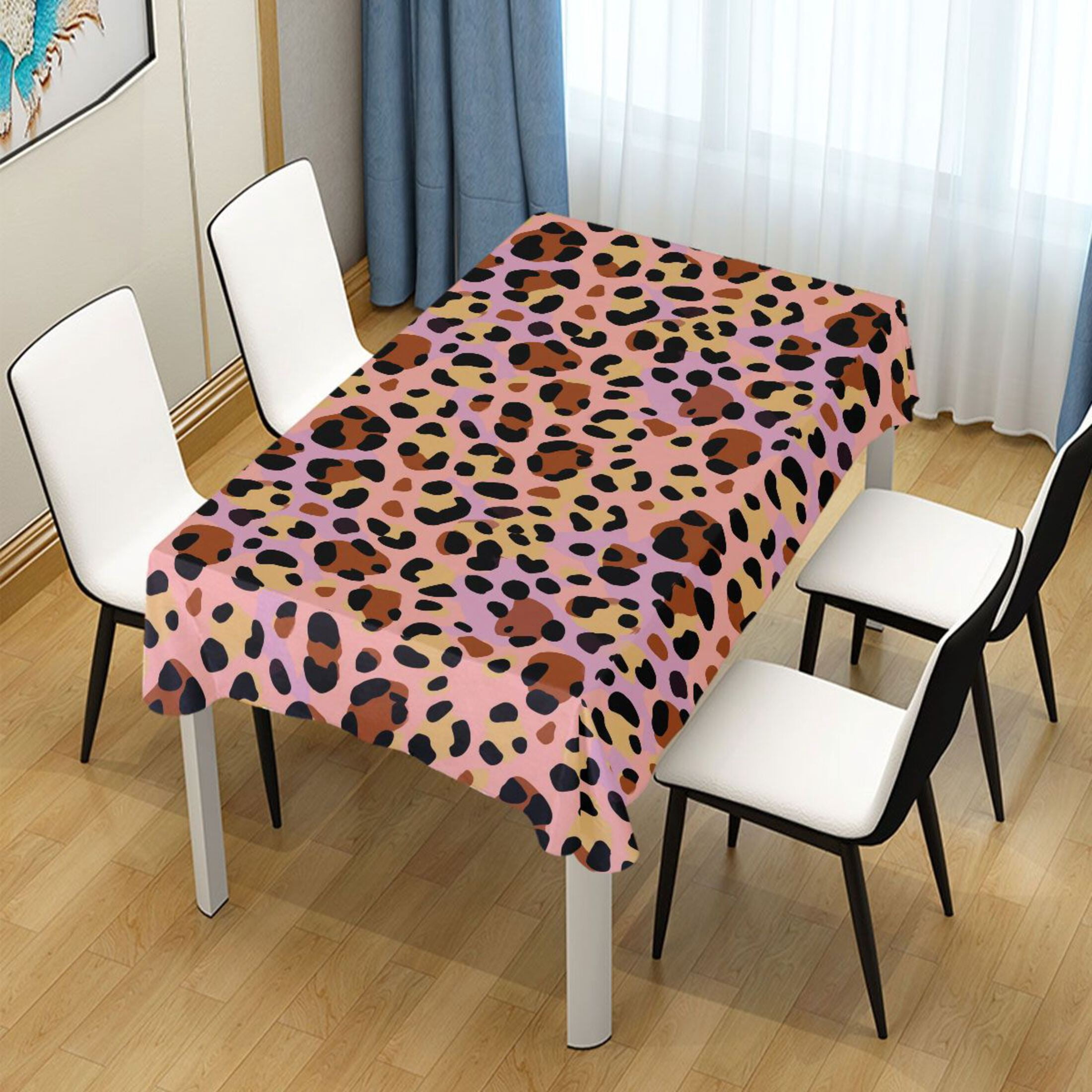 60x120in Square Printed Tablecloth Easy-Care Decorative Table Cloth for ...