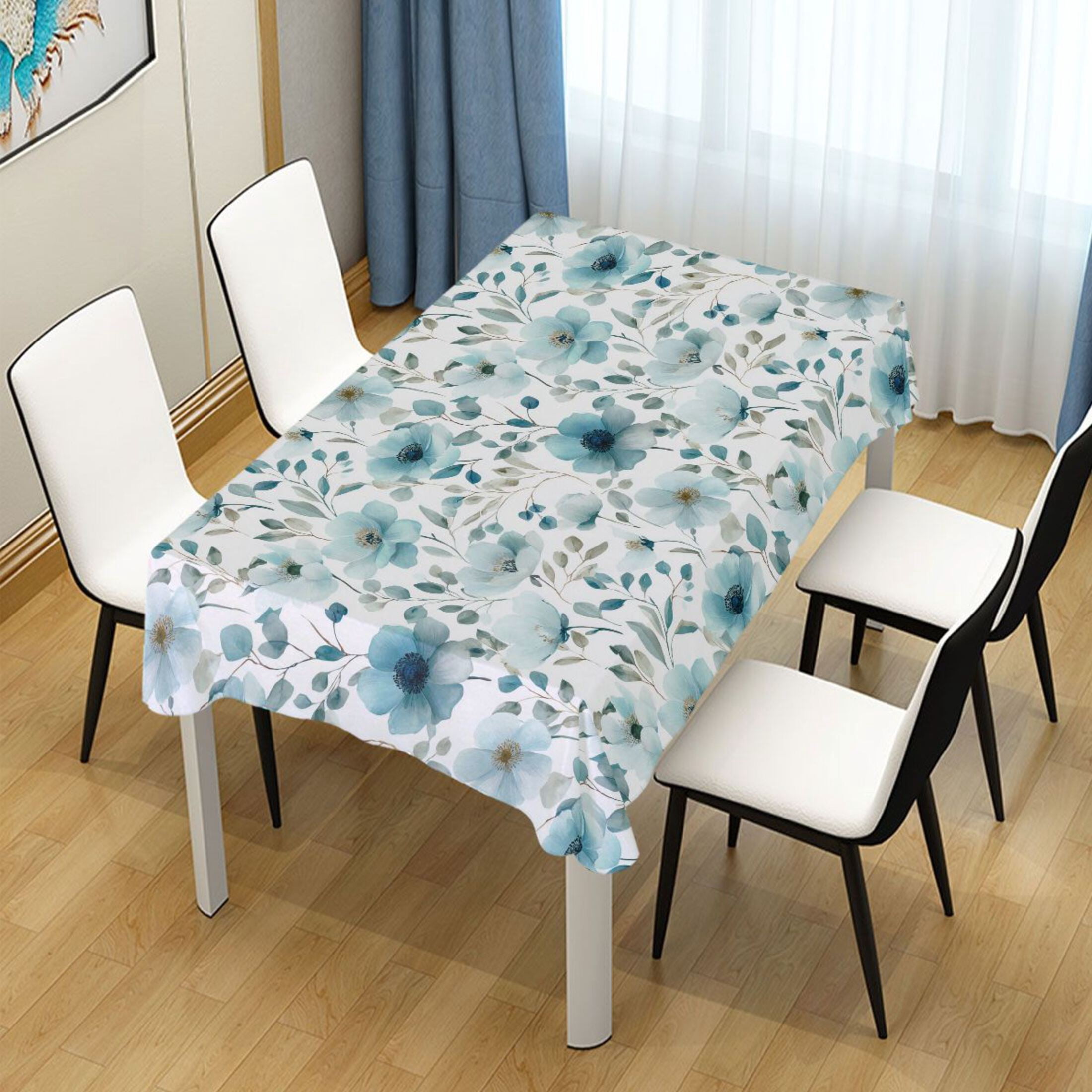 60x120in Square Printed Tablecloth Easy-Care Decorative Table Cloth for ...