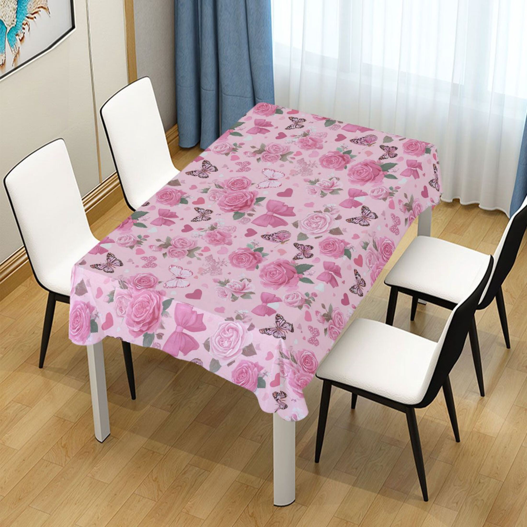60x120in Square Printed Tablecloth Easy-Care Decorative Table Cloth for ...