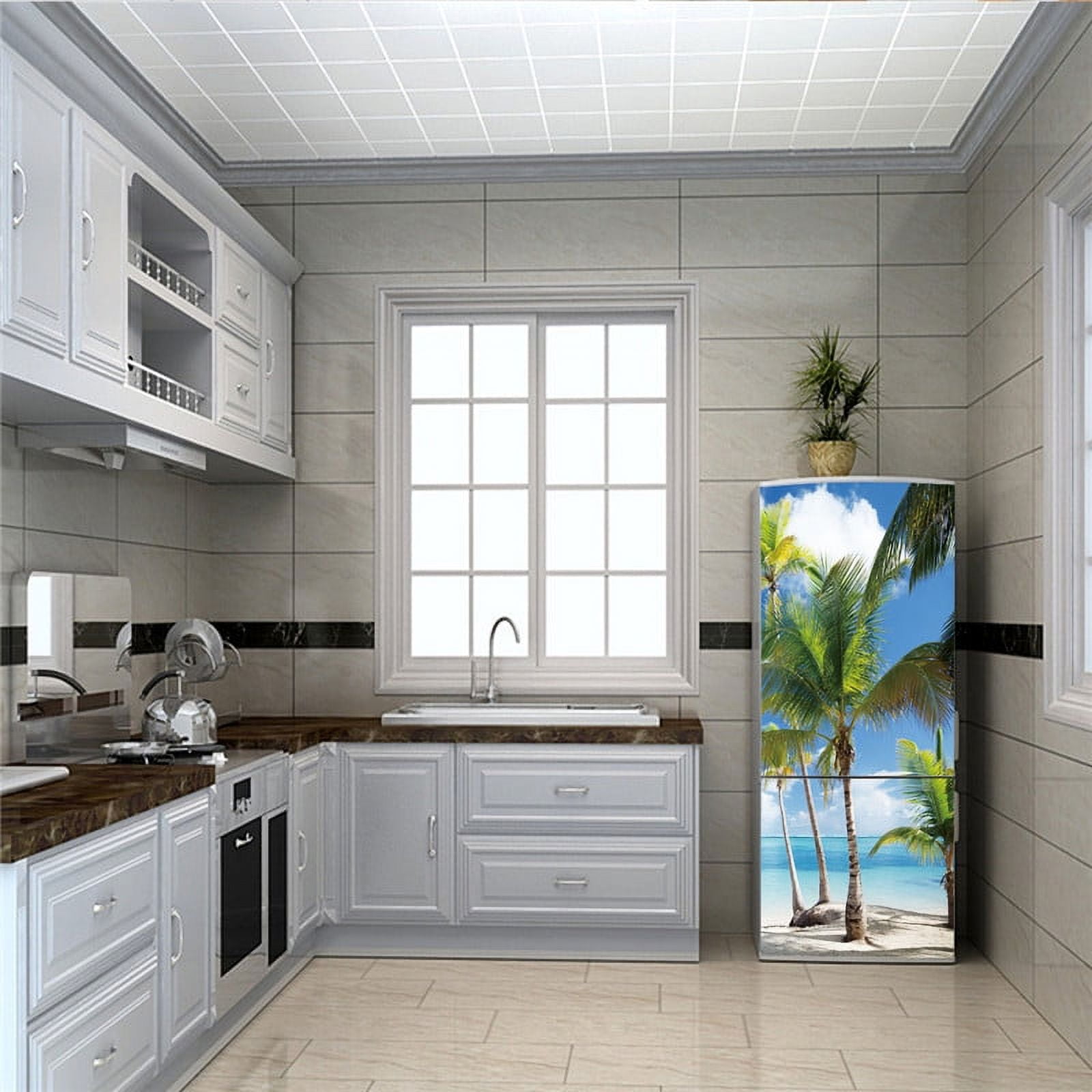 60x150cm Kitchen Refrigerator Door Poster Fridge Renovation rative ...
