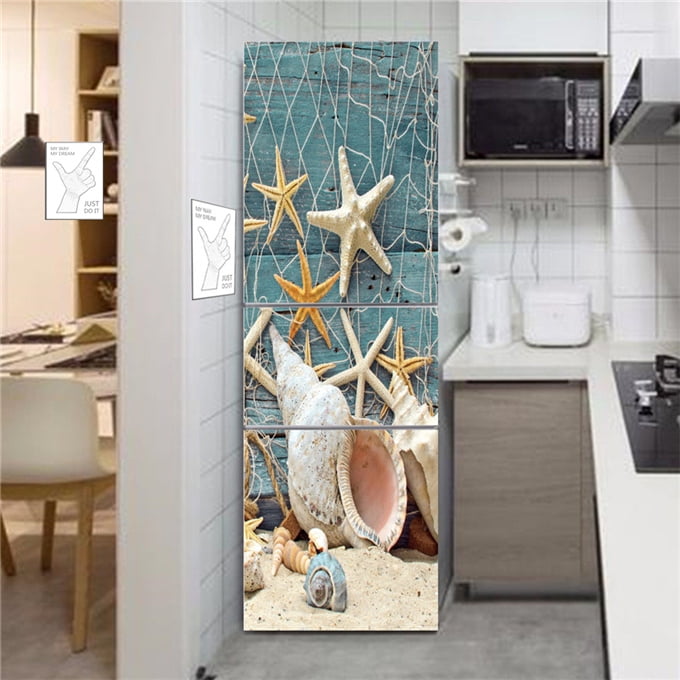 60x180 Landscape Flower 3D Refrigerator Sticker For Kitchen Waterproof ...