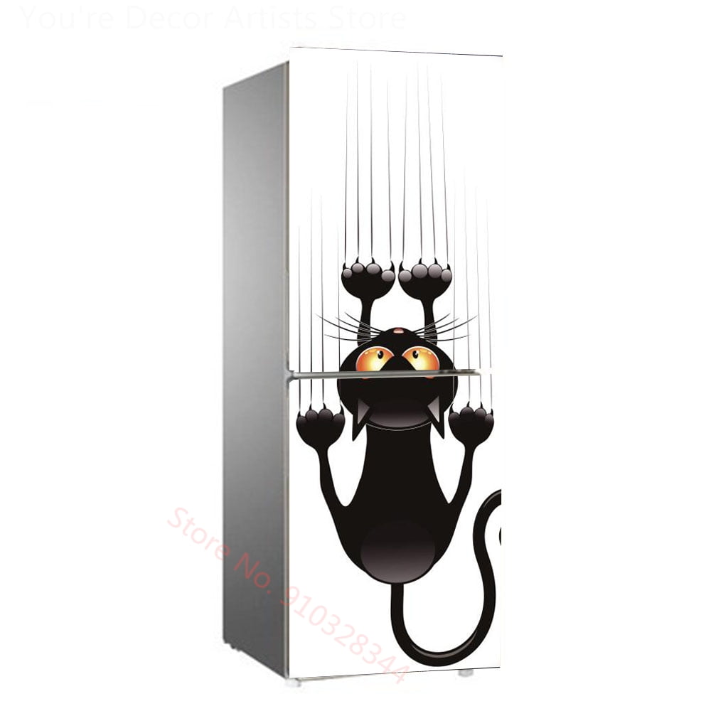 60x180cm/Custom Size Flower Leaf Refrigerator Sticker Peel&Stick Fridge ...