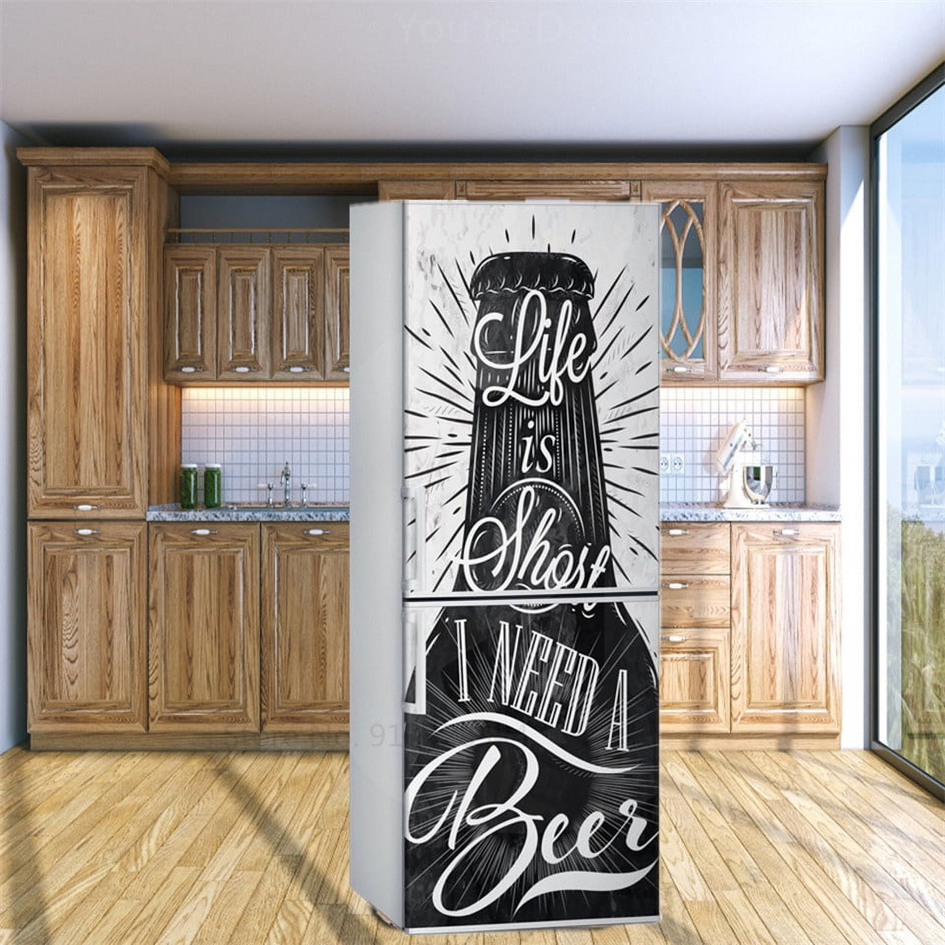 60x180cm/Custom Size Refrigerator Sticker Flower Wall Decal Modern ...