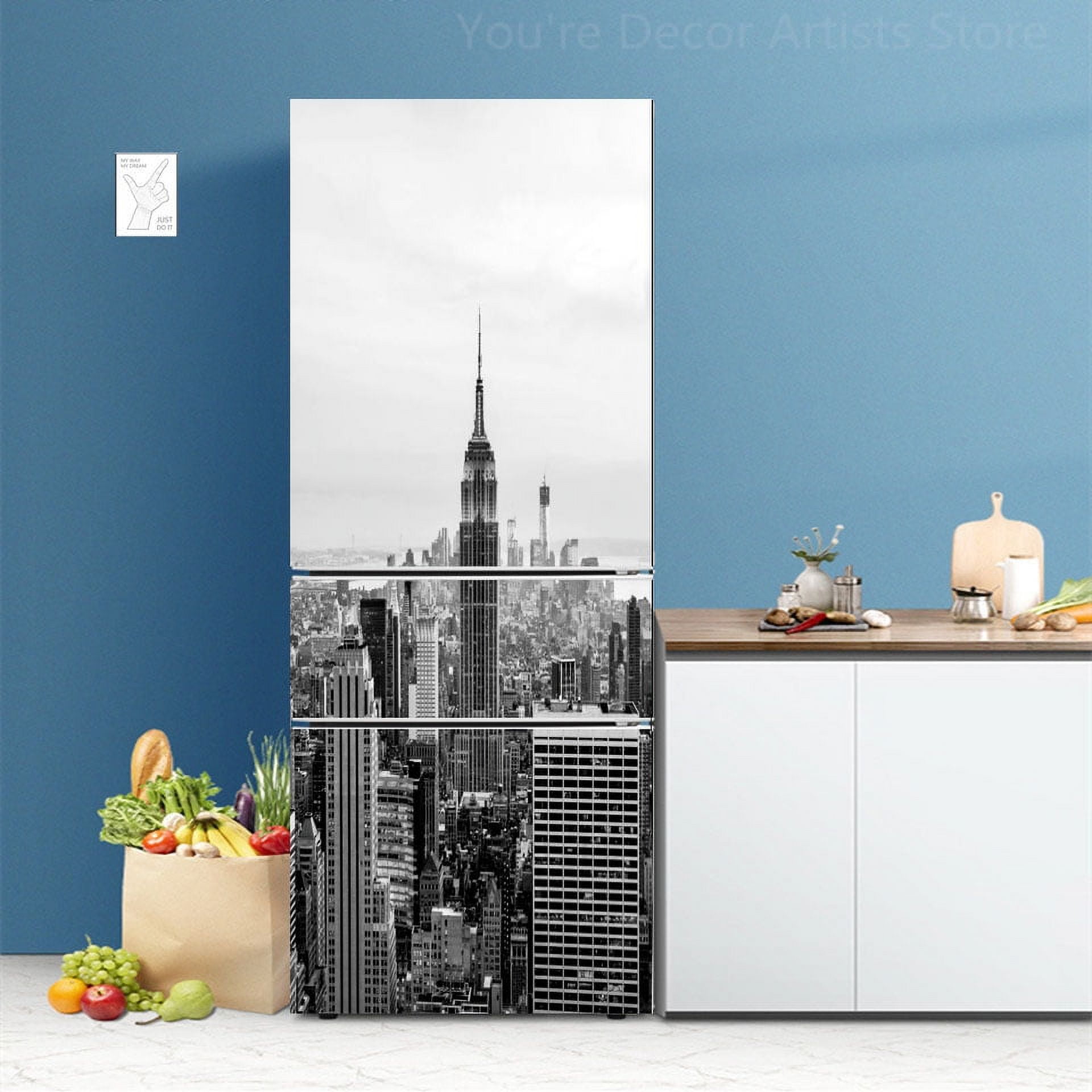 60x180cm/Custom Size Refrigerator Sticker Flower Wall Decal Modern ...