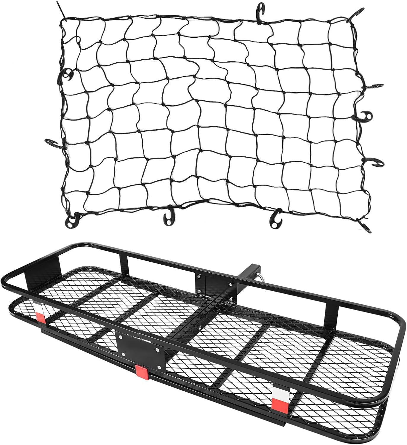 60x20x6 Hitch Cargo Carrier for 2 Inch Receiver, 500LB Capacity Hitch ...