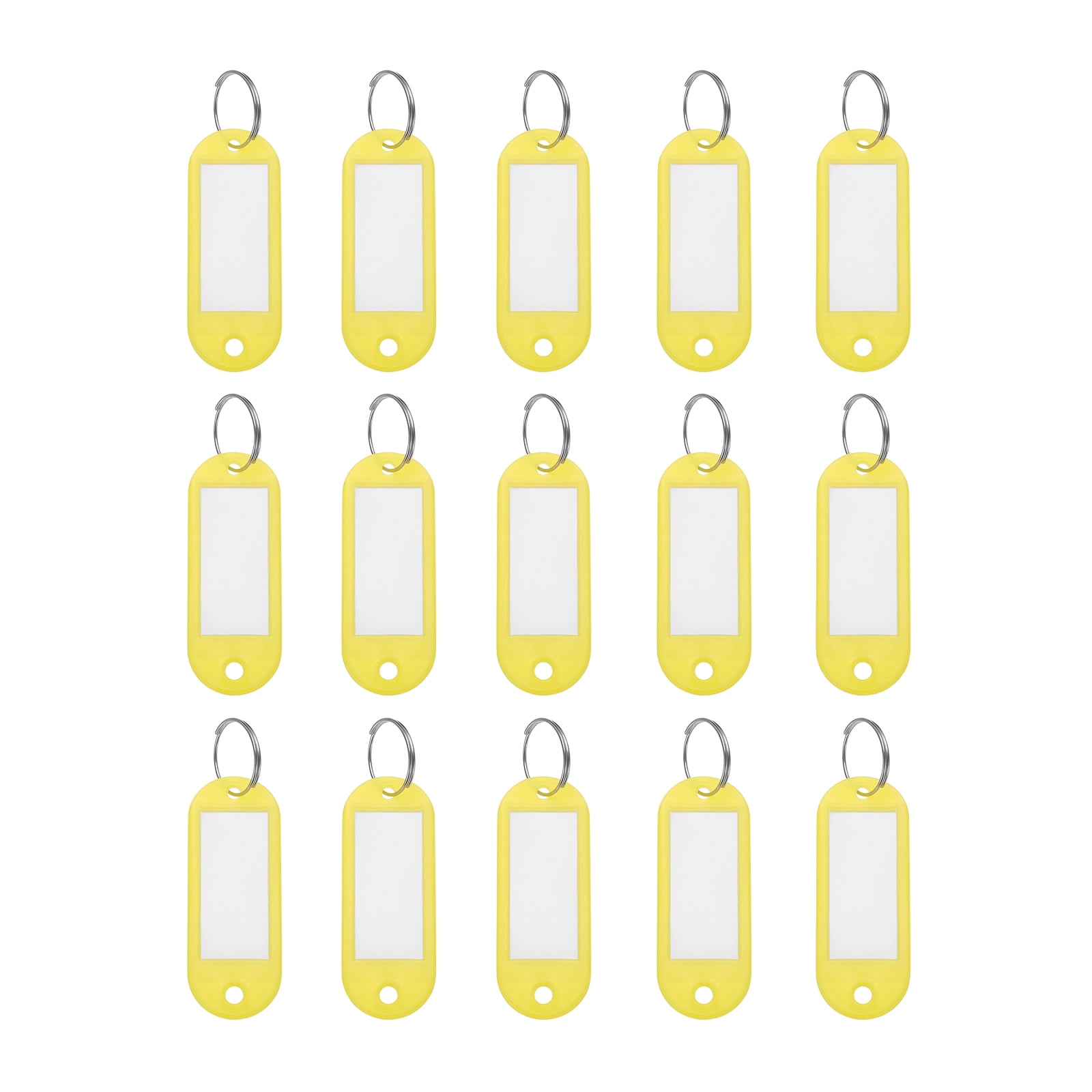 60x21mm Plastic Tags with Split Cover Keyring Yellow 30 Count - Walmart.com