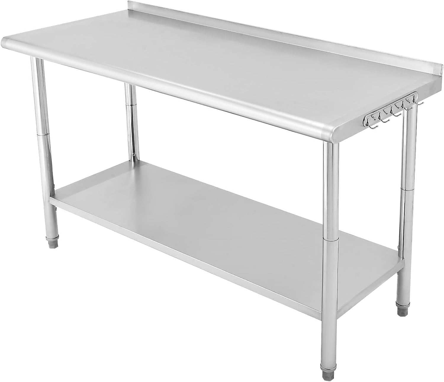 60x24 In Heavy Duty Stainless Steel Work Table with Backsplash ...