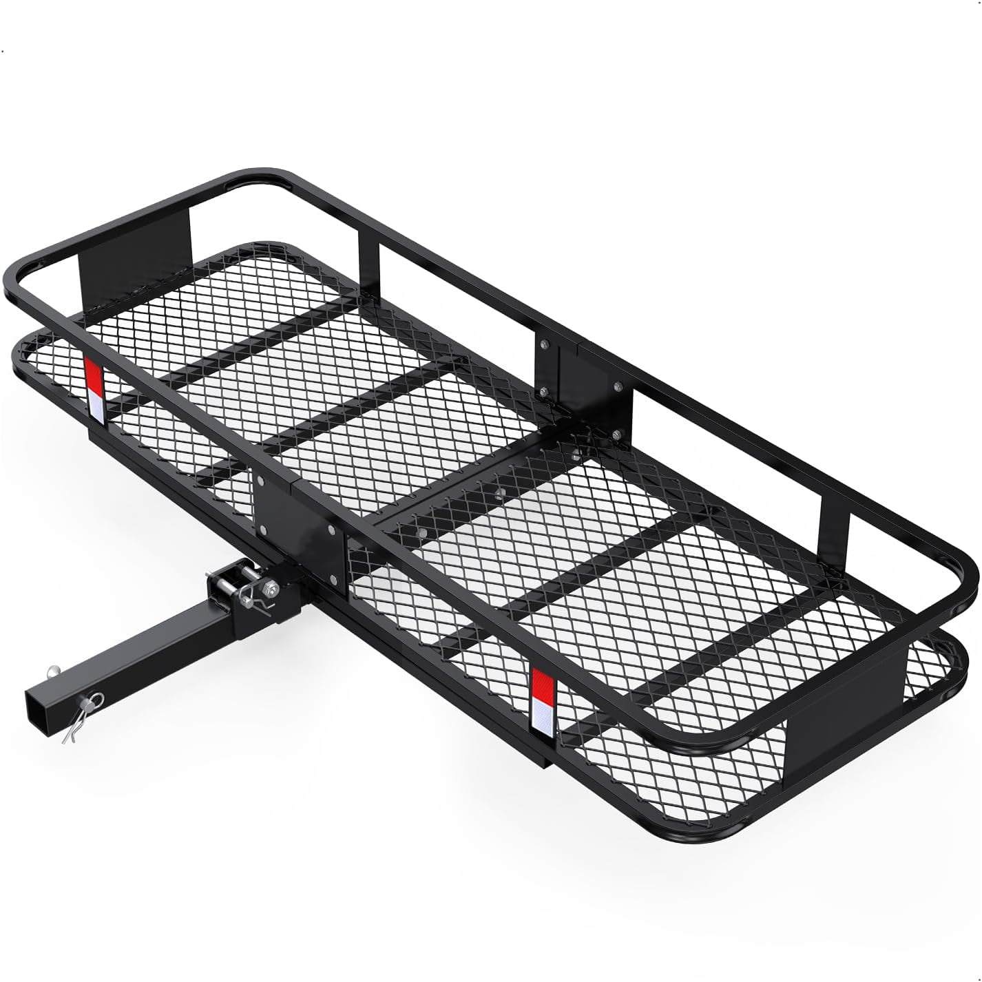 60x24x6 Hitch Cargo Carrier for 2 Inch Receiver, 500LB Capacity Hitch ...