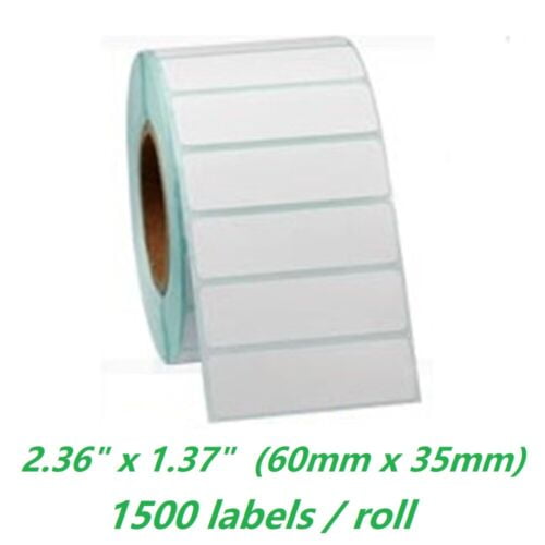 60x35mm Direct Thermal Labels, Perforated UPC Barcode FBA Labels - 1500 ...