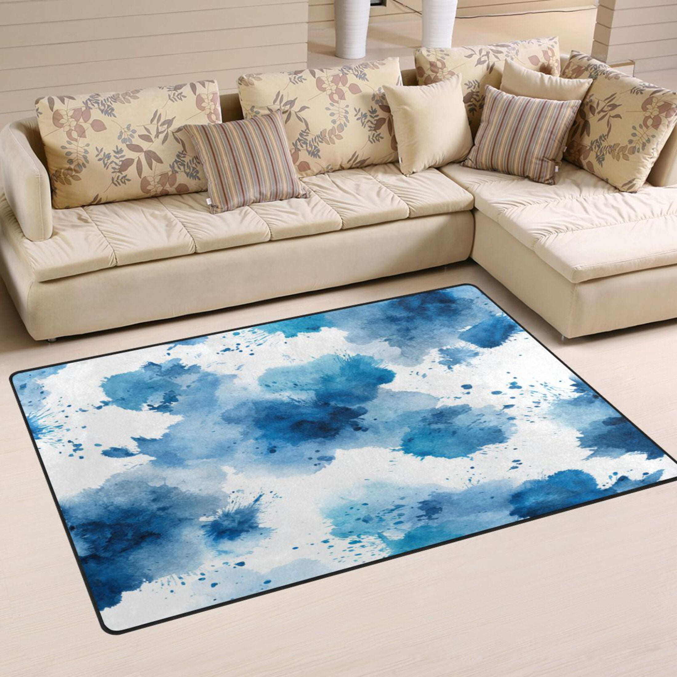 60x39in Area Rug Machine Washable Floor Mats Skid-Resistant Backing ...