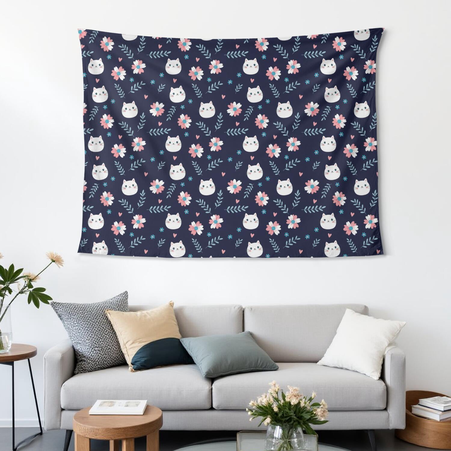60x44 Inch Rectangle Wall Tapestry for Indoor & Outdoor, Living Room ...