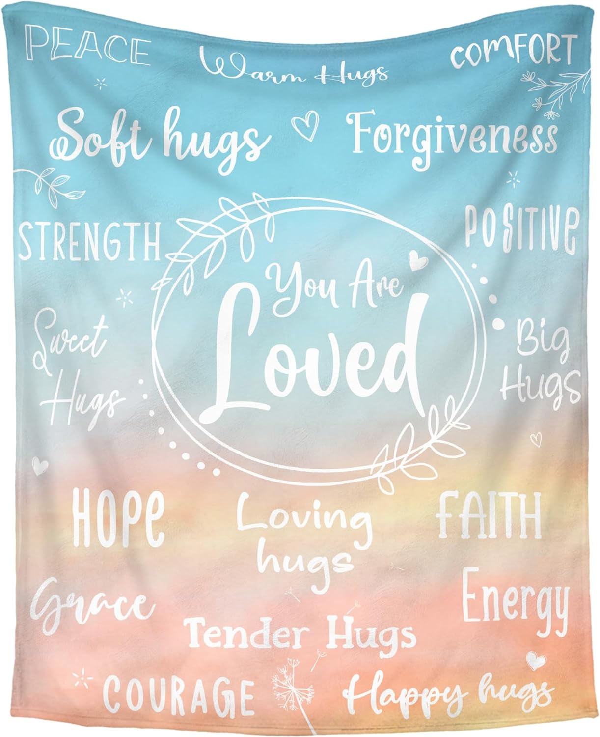 60x50IN Inspirational Gifts for Women You are Loved Soft Throw Blanket ...