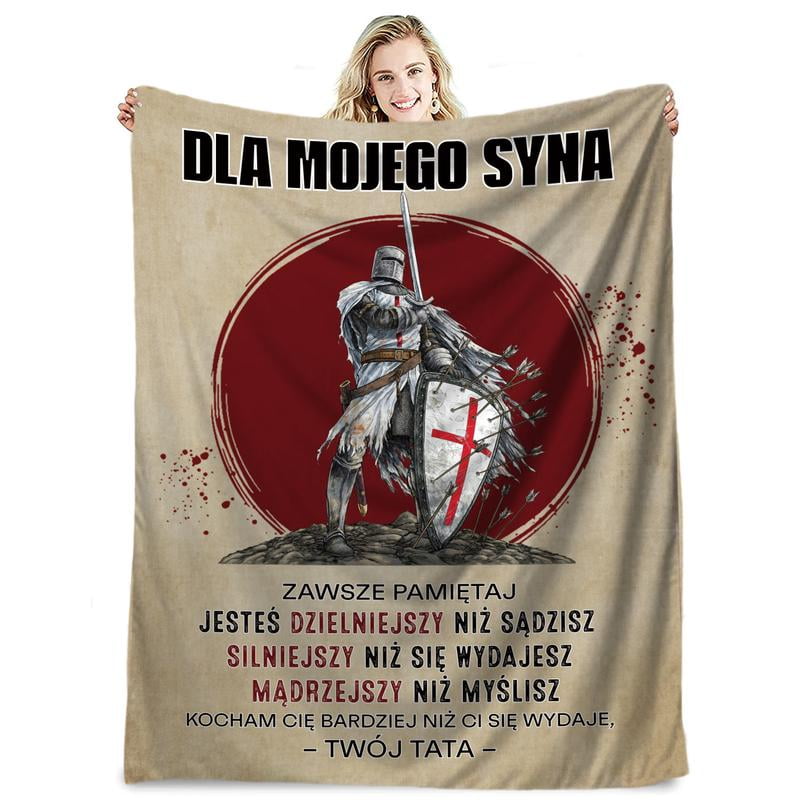 [60x50inch] Polish Language To My Son Blanket from Dad Soft Flannel ...