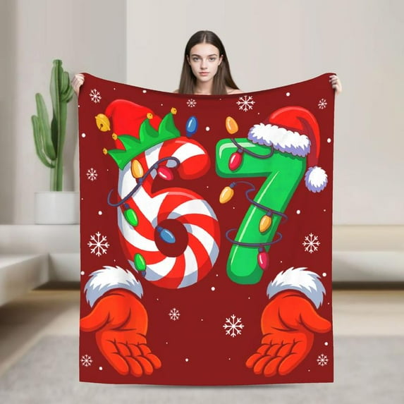 [60x50inch] Tranquil Guild Super Soft Blanket Decorative Funny 67 Six ...