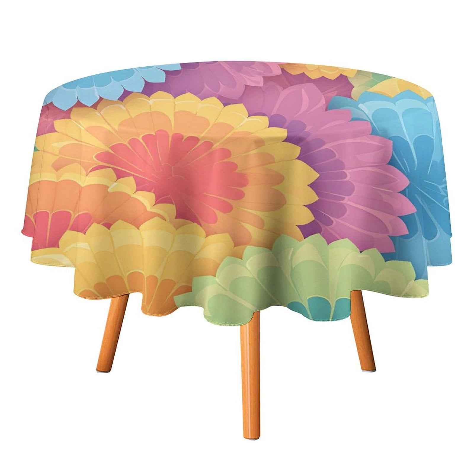60x60in Round Tablecloth Car Line Straight And Dense Wireless Head Gap ...