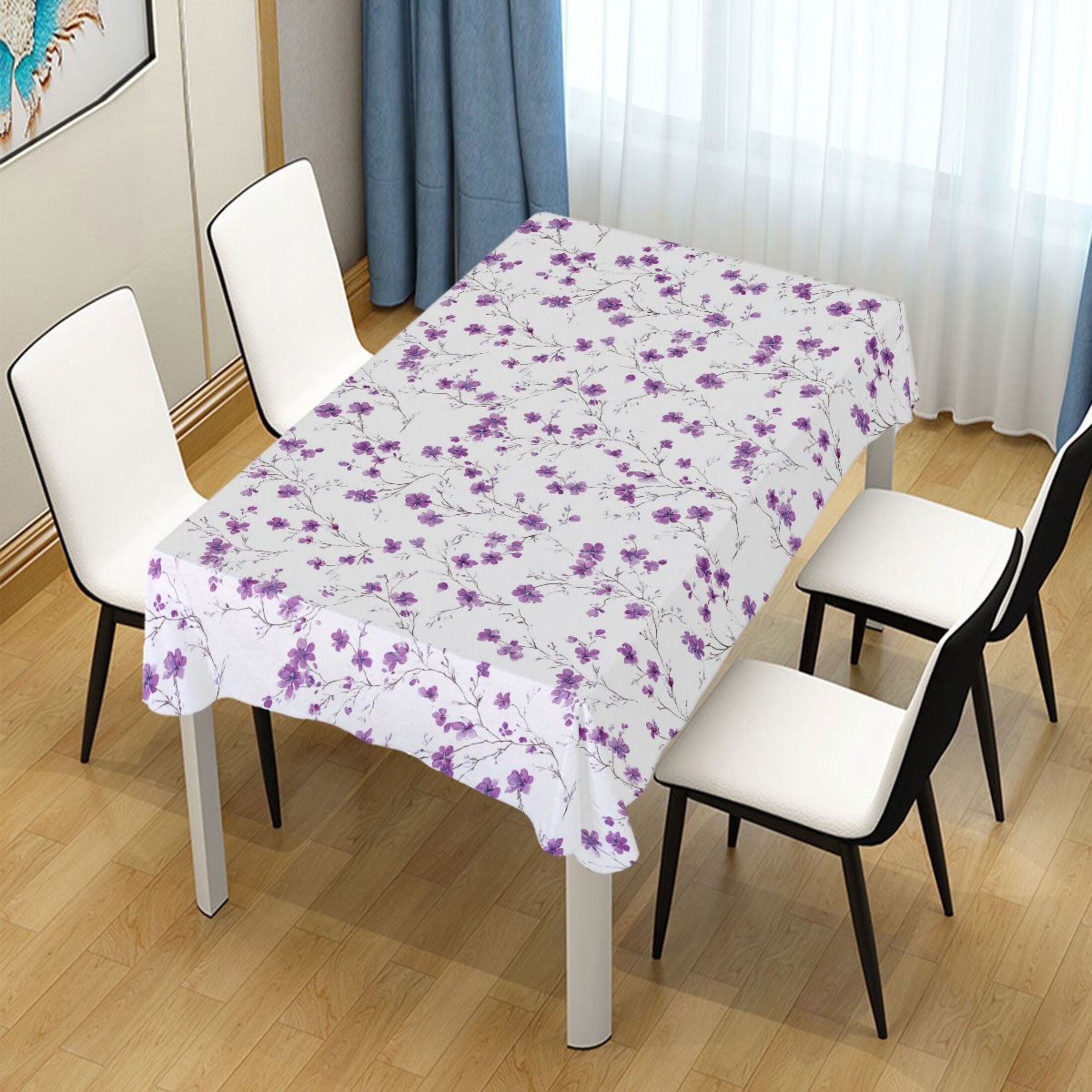 60x60in Square Printed Tablecloth Easy-Care Decorative Table Cloth for ...