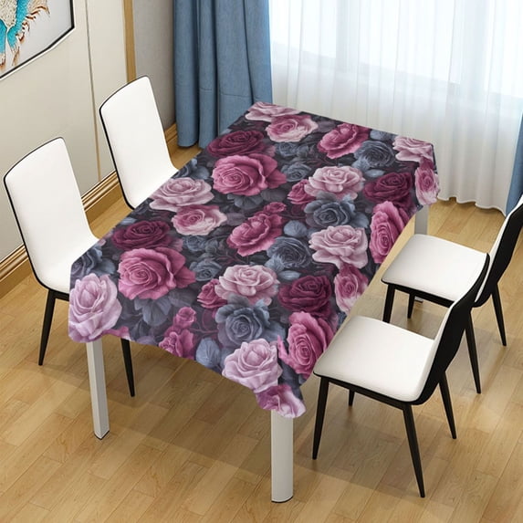 60x60in Square Printed Tablecloth Easy-Care Decorative Table Cloth for ...