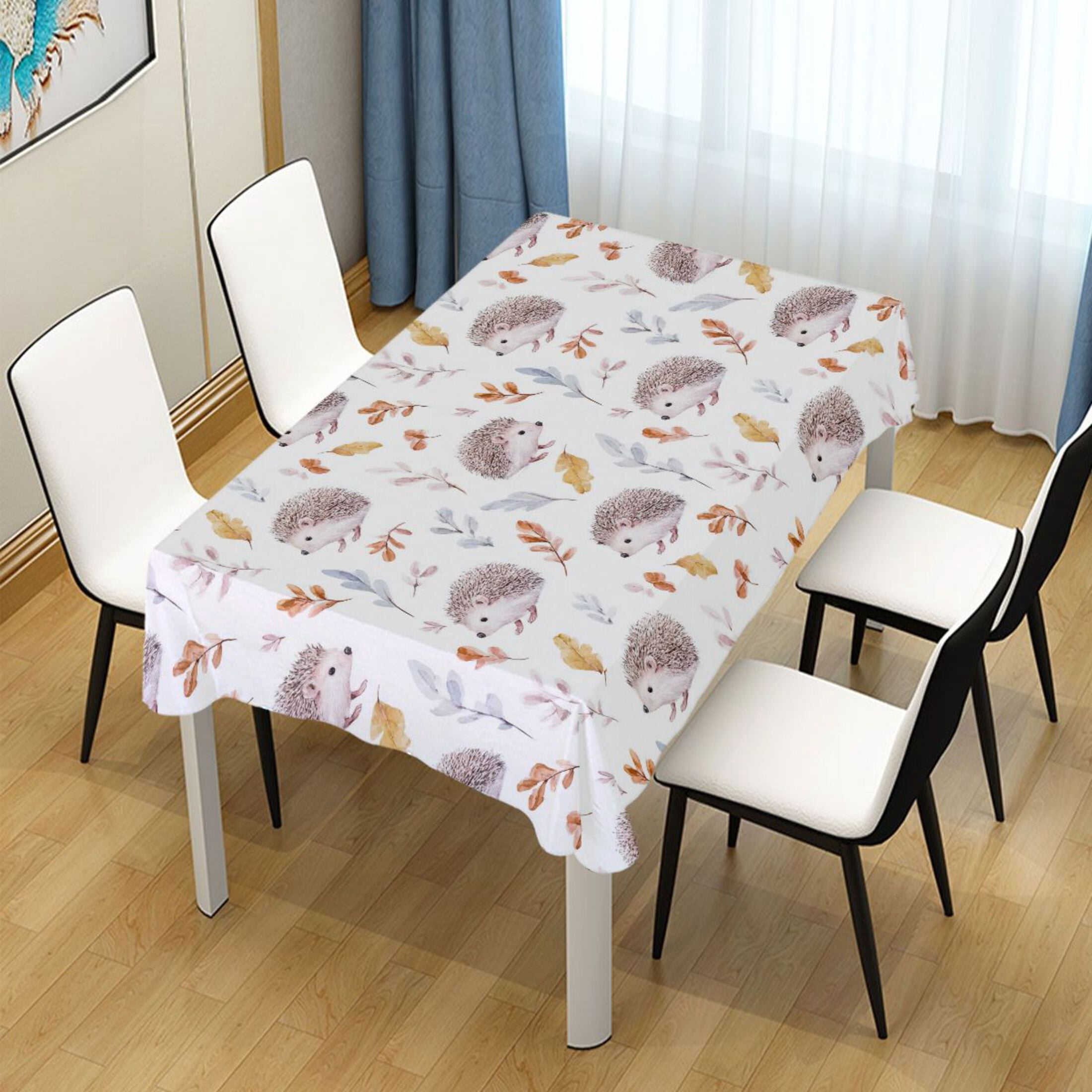 60x60in Square Printed Tablecloth Easy-Care Decorative Table Cloth for ...