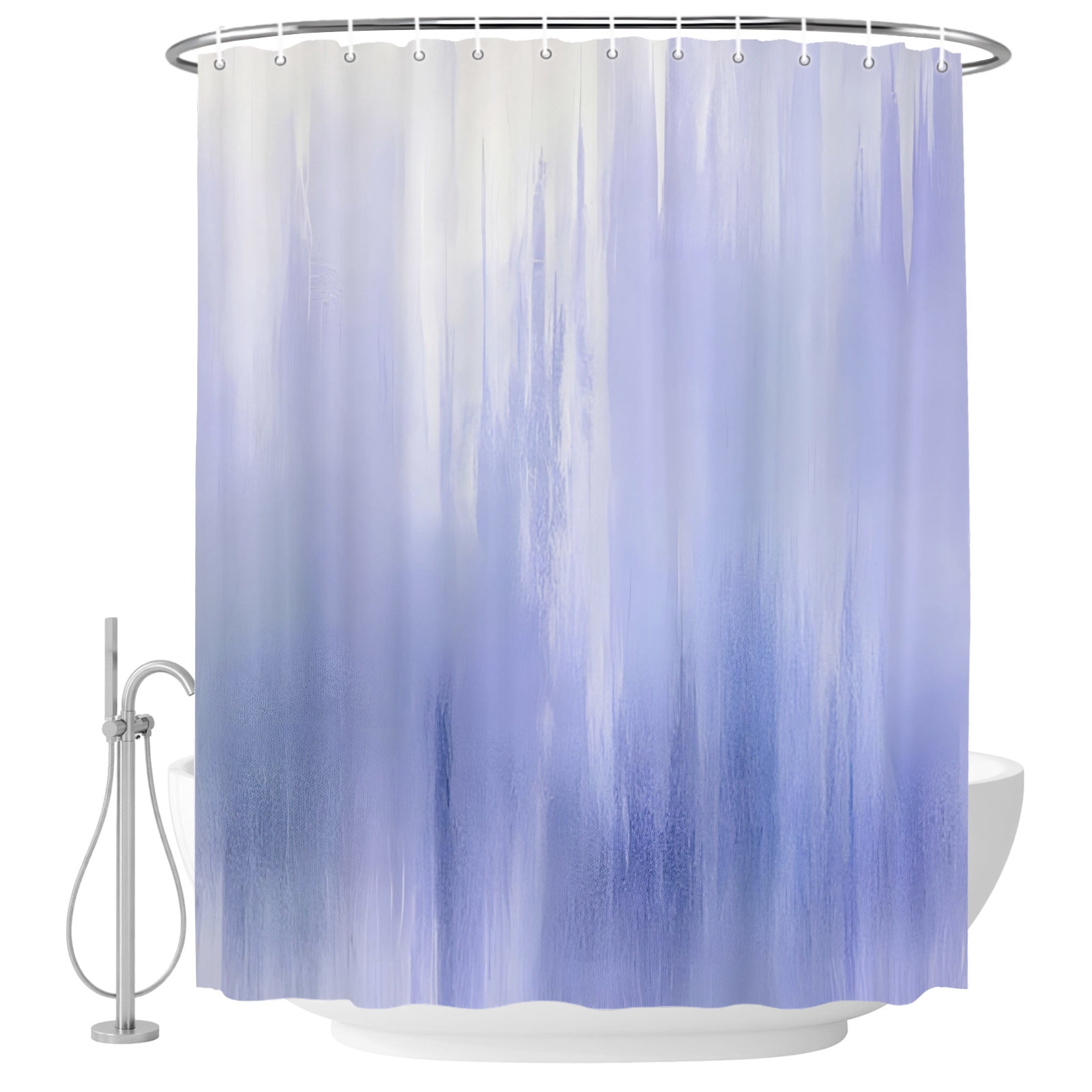 60x72 Inch Shower Curtains for Bathroom, Blue Purple Ombre Fabric Bath ...